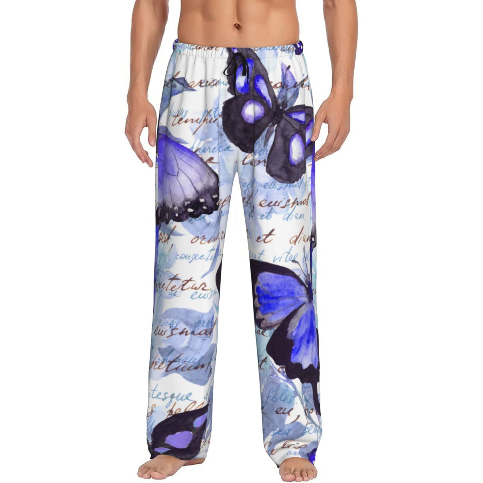 Fotbe Butterflies Men's Pajama Pants,Sleepwear Pants,Pj Bottoms ...