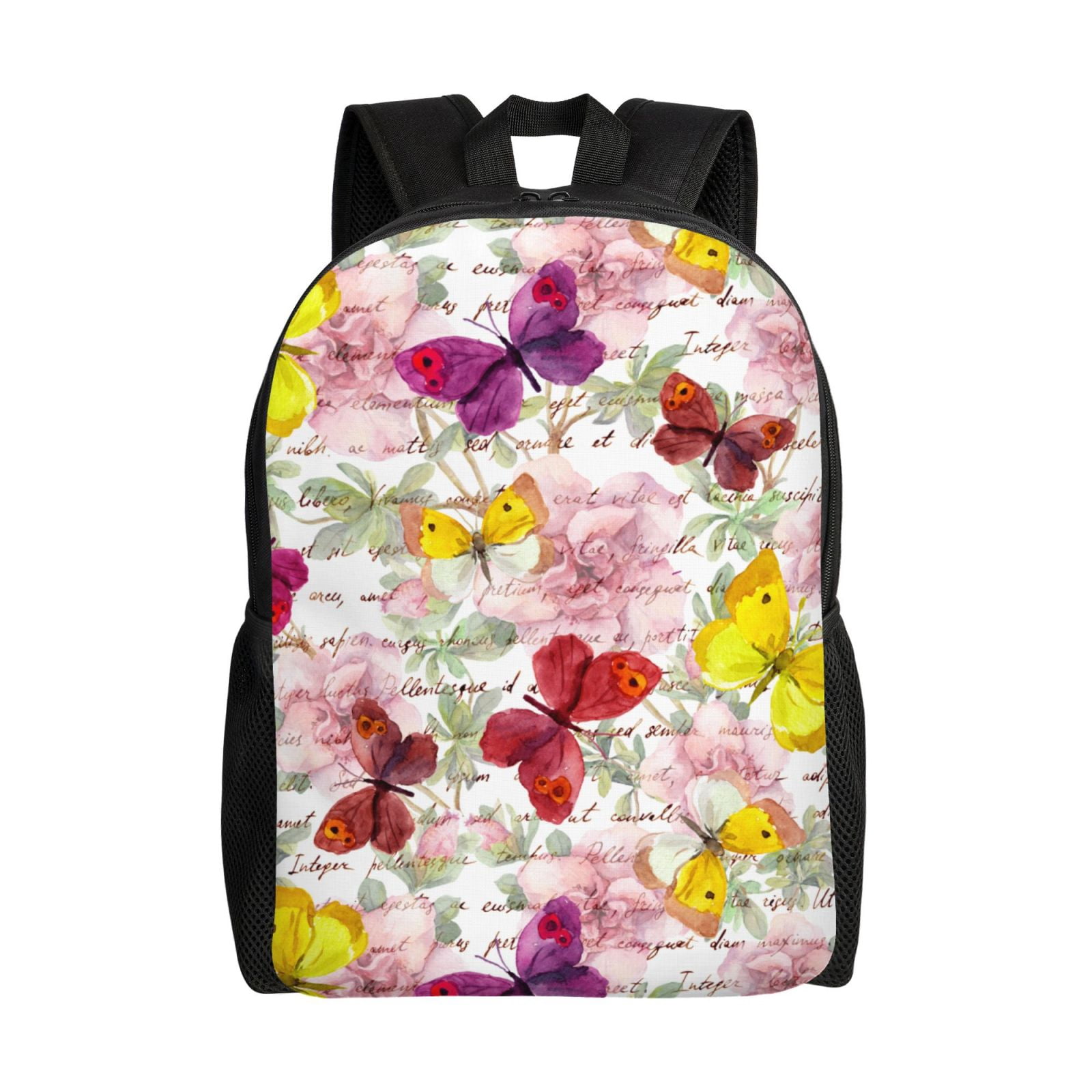 Fotbe Butterflies and Vintage Travel Laptop Backpack, Business Slim ...