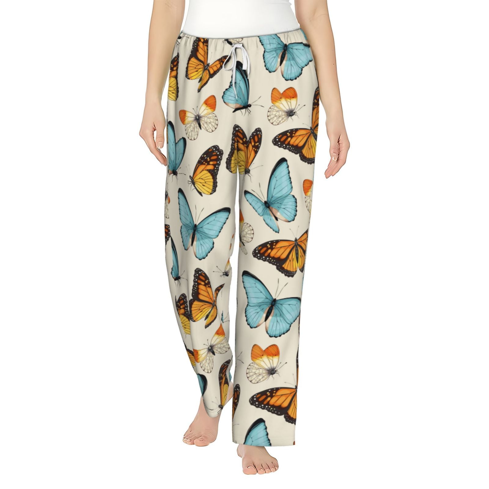 Fotbe Butterflies Women's Pajama Pants,Sleepwear Pants,Pj Bottoms ...