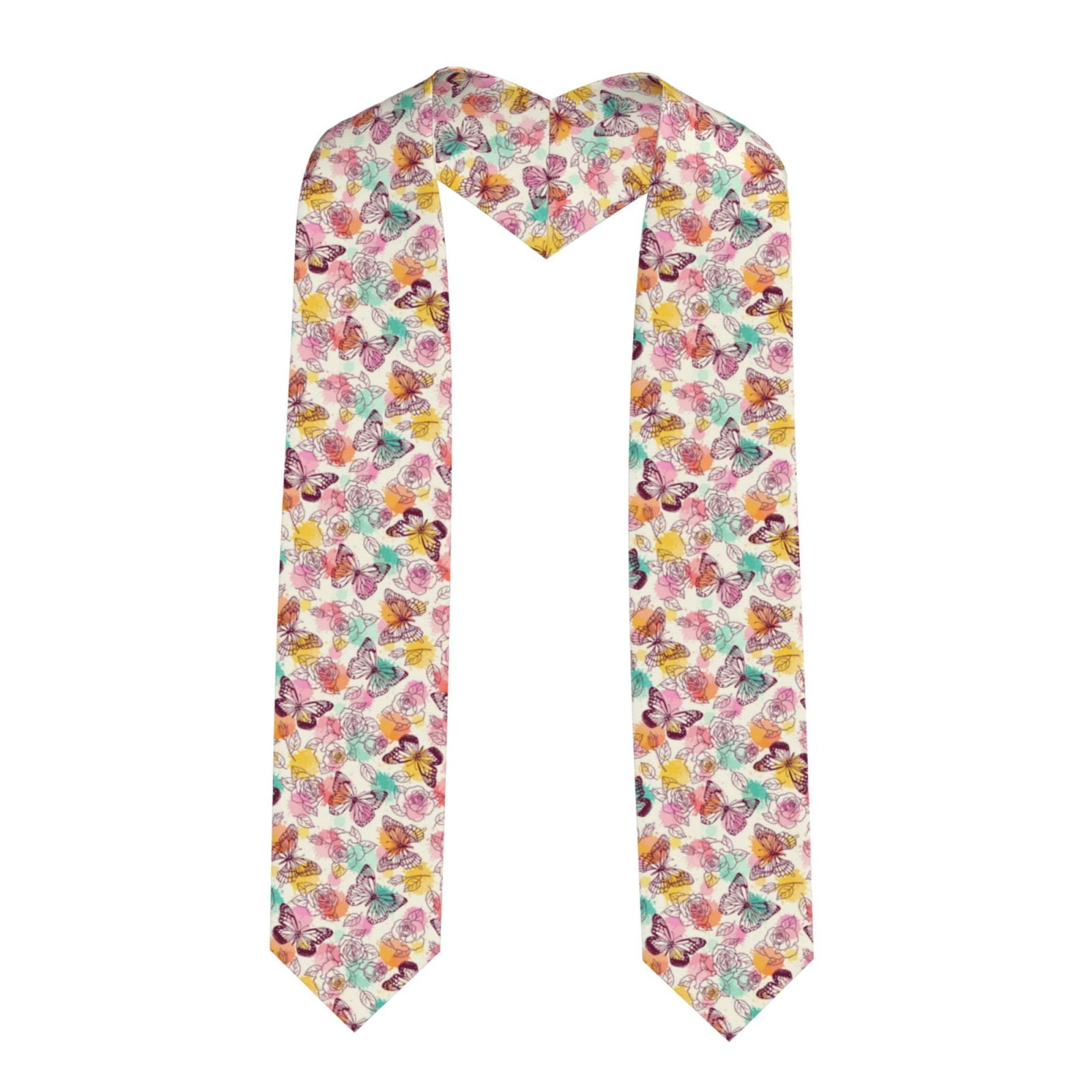 Fotbe Butterflies and Roses Printed Class of 2024 Graduation Stole ...