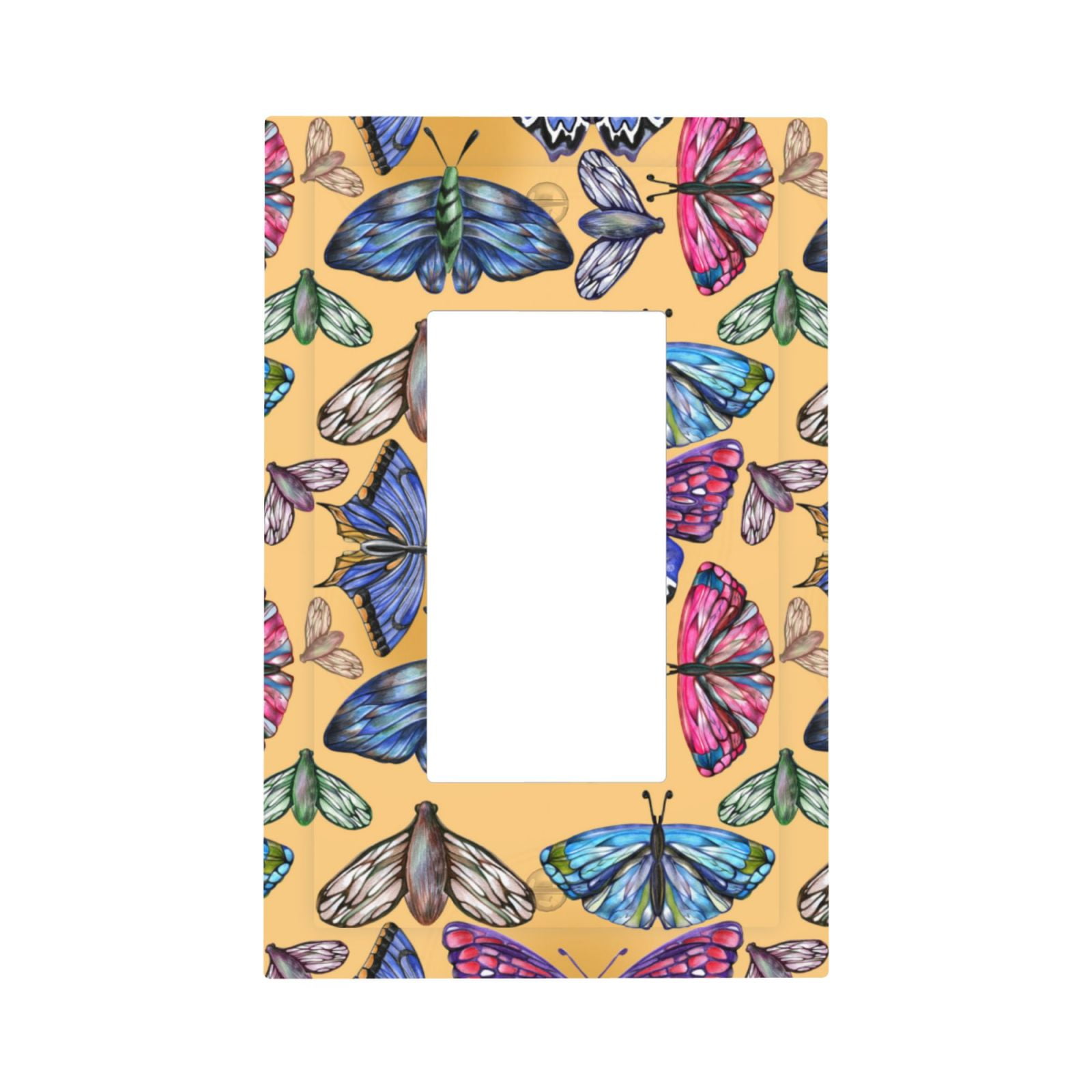 Fotbe Butterfly 3 Print Duplex Receptacle Wall Plate, 1-Gang 5.0" x3.0 ...