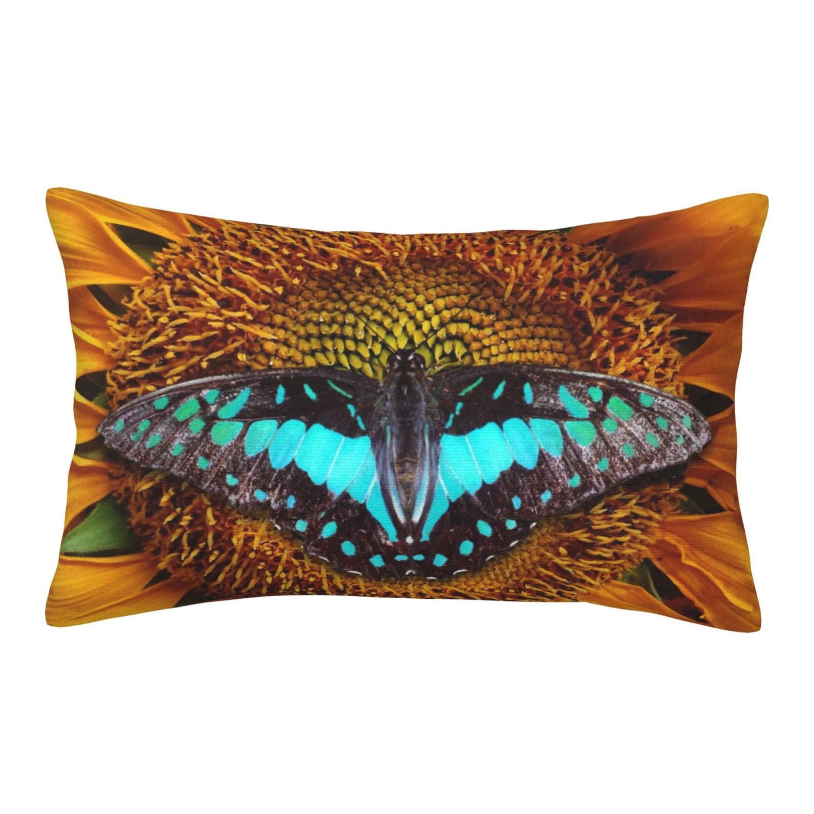 Fotbe Butterfly Alighted On Sunflowers Pillow Cases - Envelope Closure ...