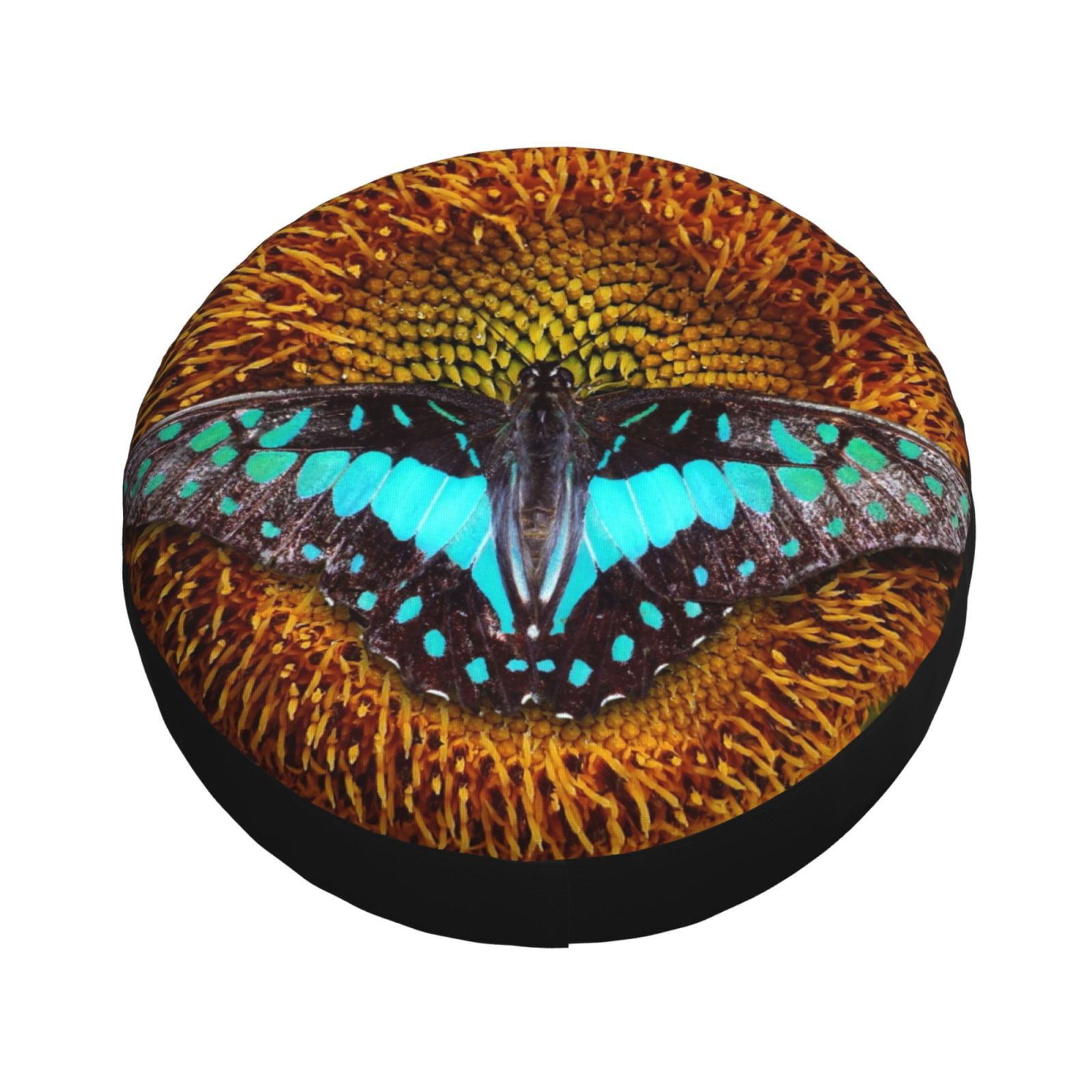 Fotbe Butterfly Alighted On Sunflowers Spare Tire Cover Thickening ...