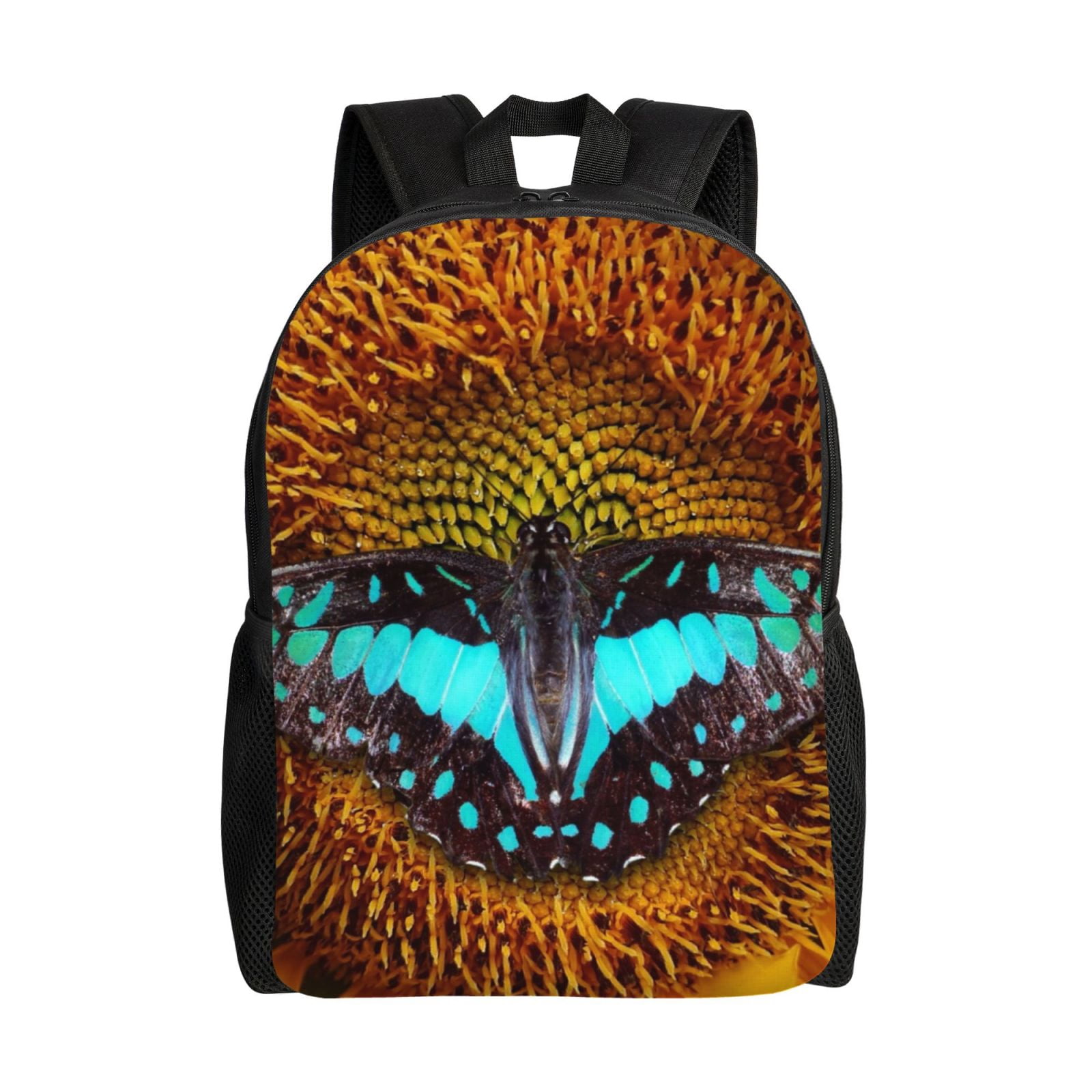 Fotbe Butterfly Alighted On Sunflowers Travel Laptop Backpack, Business ...