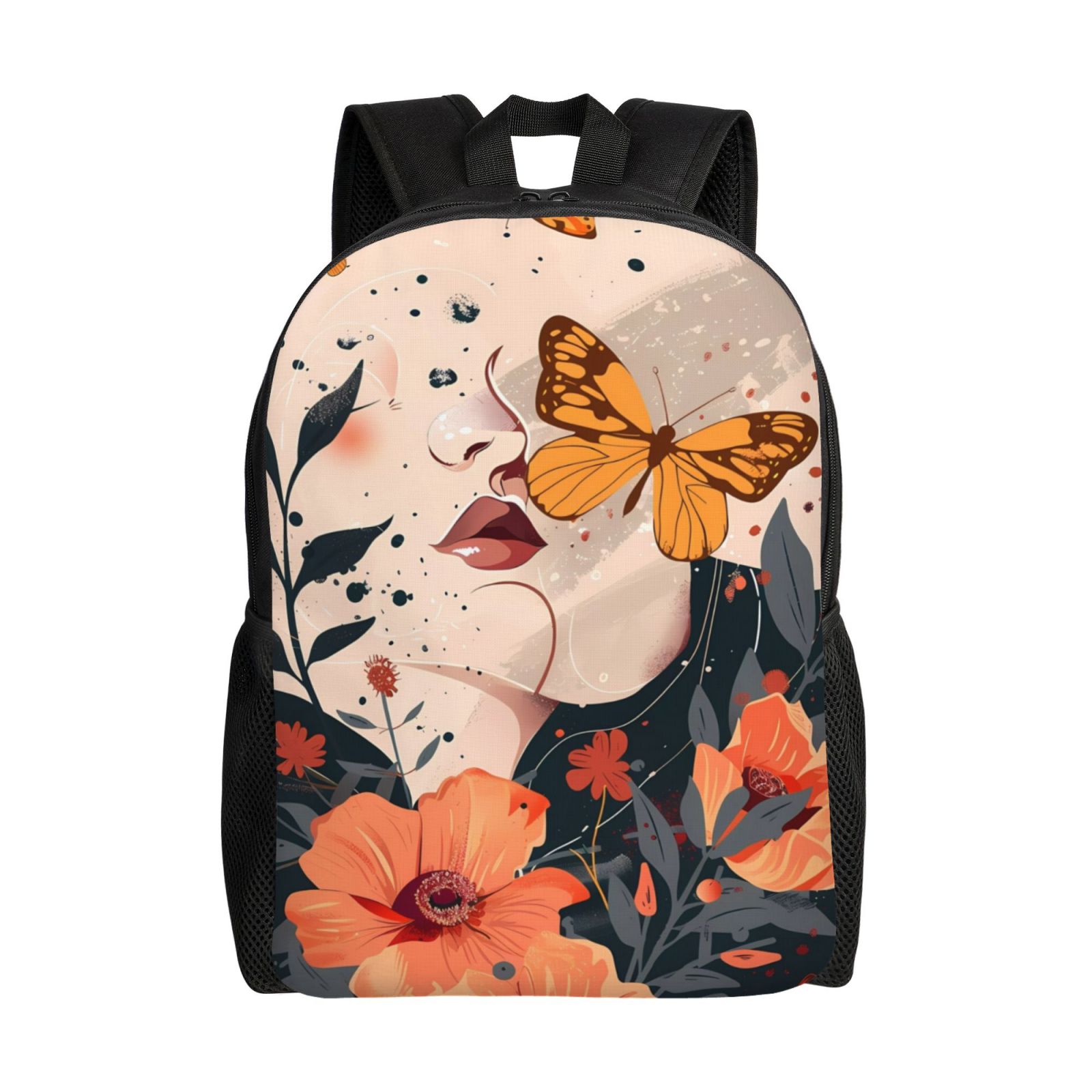 Fotbe Butterfly Floral Elegance Travel Laptop Backpack, Business Slim ...