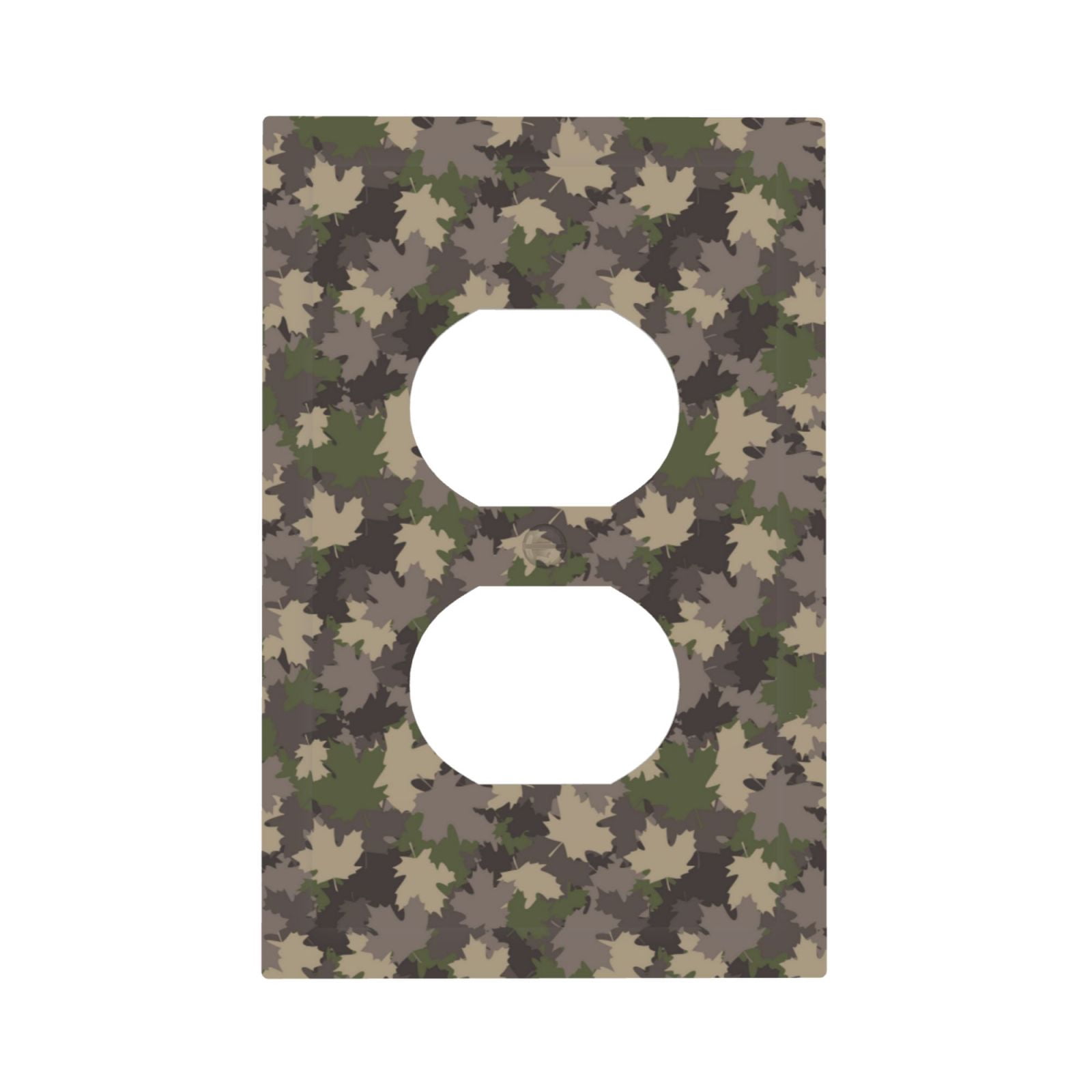 Fotbe Camouflage maple Print Duplex Receptacle Wall Plate, 1-Gang 5.0 ...