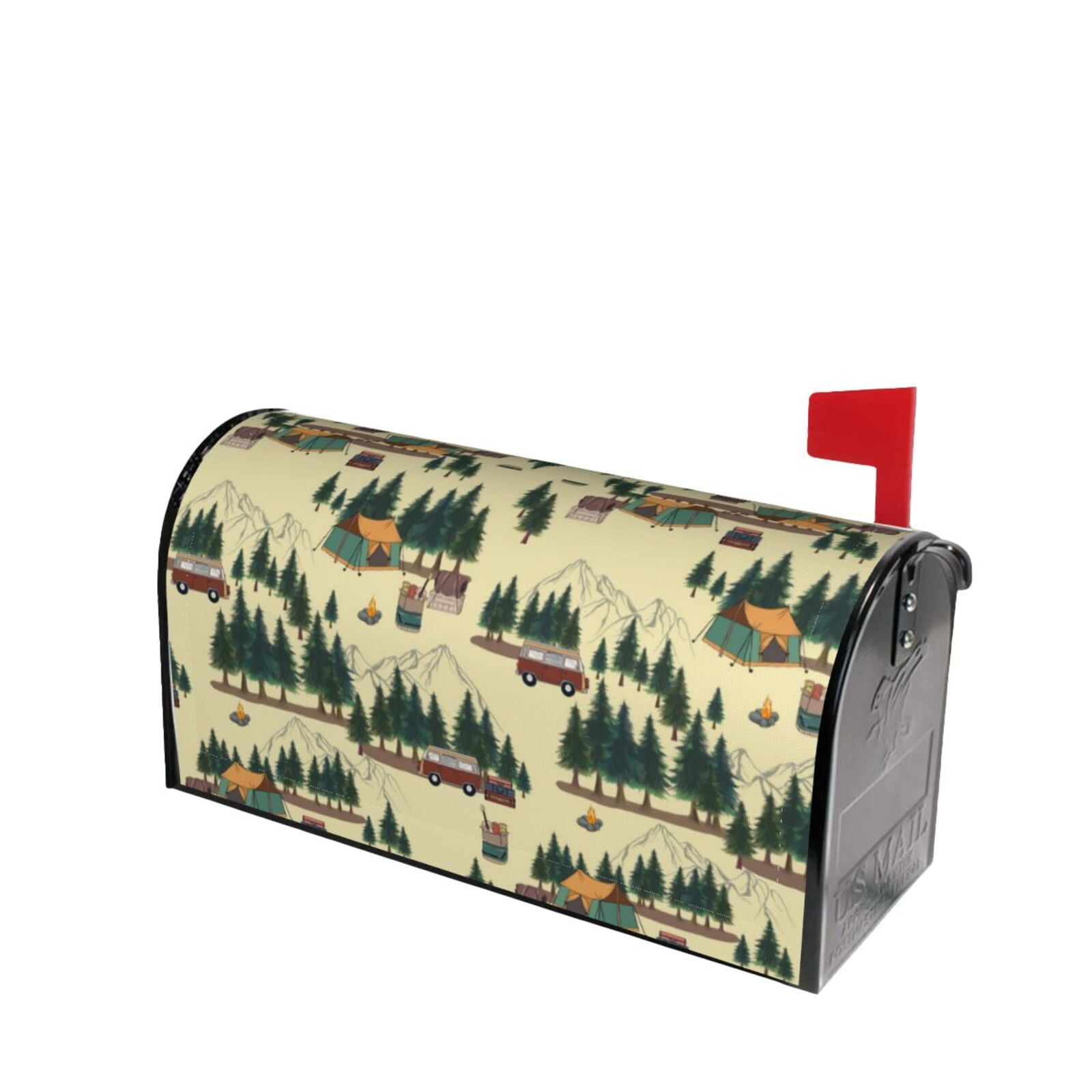 Fotbe Camping Caravan 1 Mailbox Covers Post Letter Box Cover Garden ...