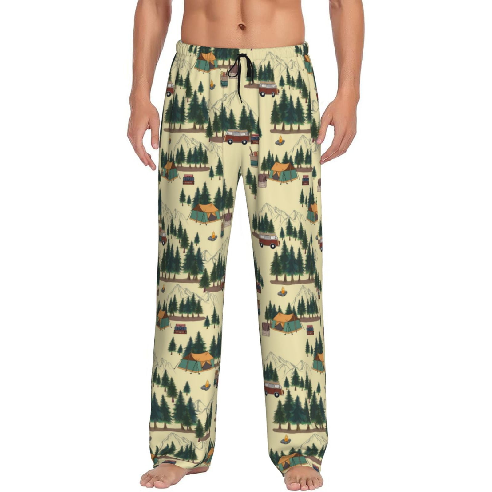 Fotbe Camping Caravan 1 Men's Pajama Pants,Sleepwear Pants,Pj Bottoms ...