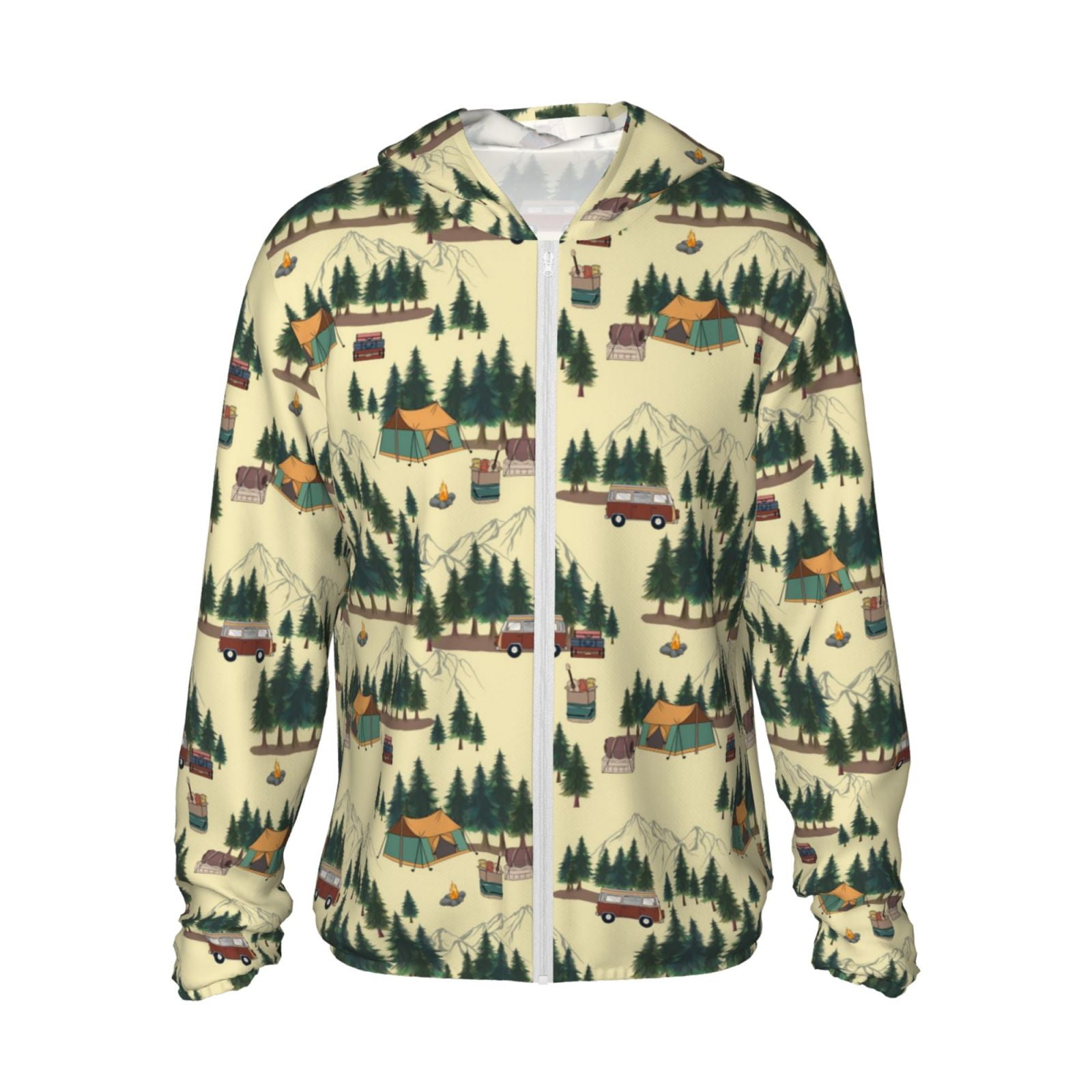 Fotbe Camping Caravan 1 Men's Women's UPF 50+ Sun Protection Jacket ...