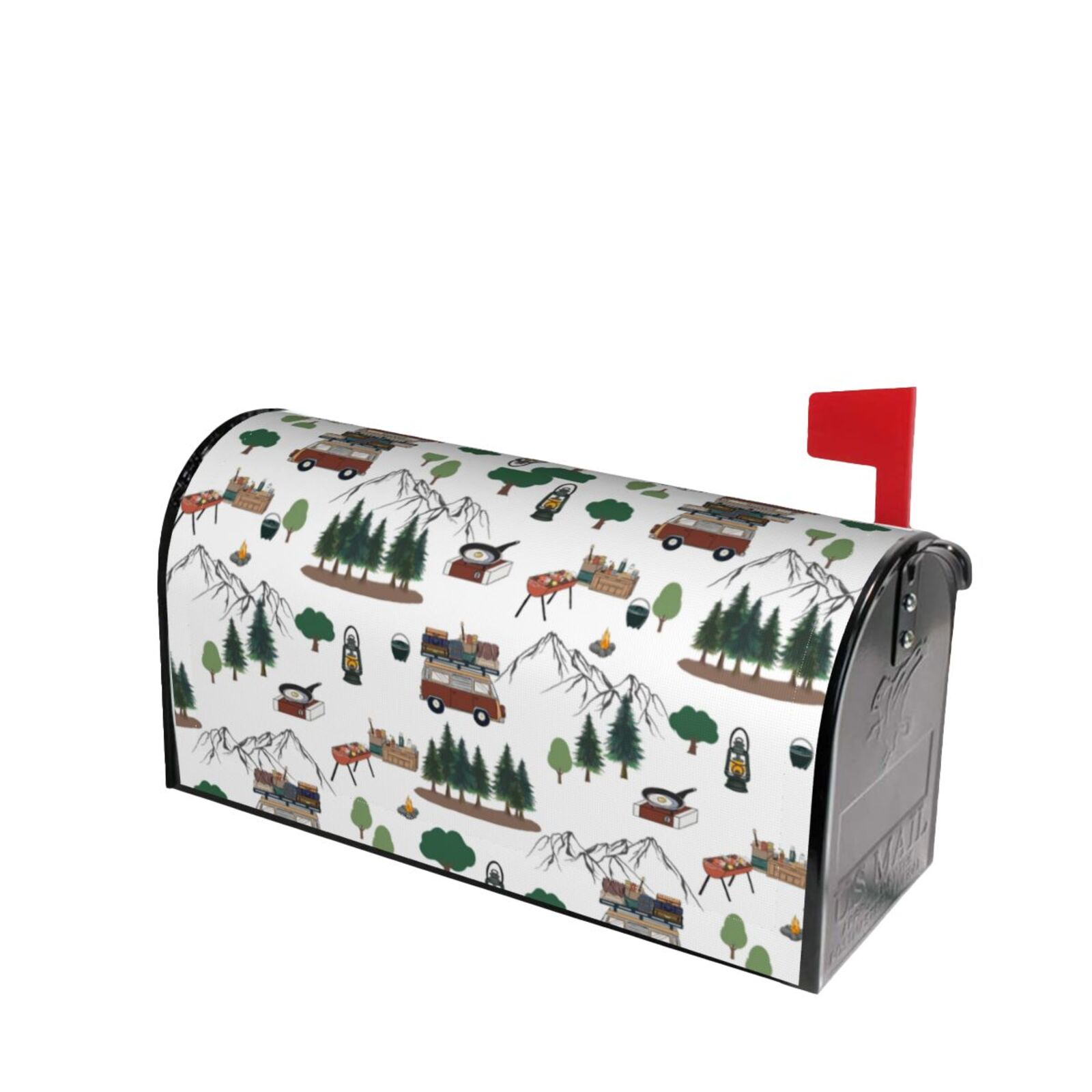 Fotbe Camping Caravan 2 Mailbox Covers Post Letter Box Cover Garden ...