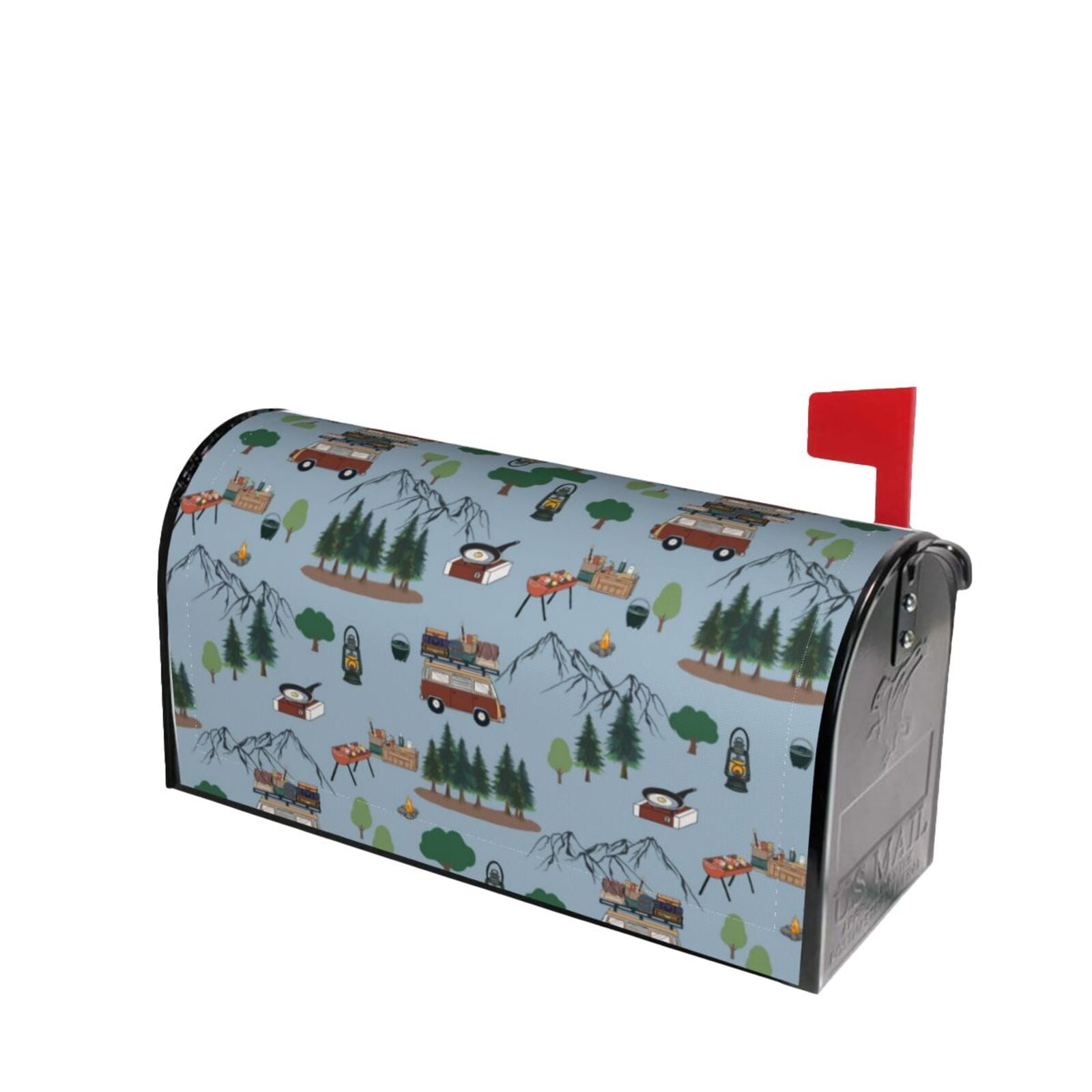 Fotbe Camping Caravan Mailbox Covers Post Letter Box Cover Garden Decor ...