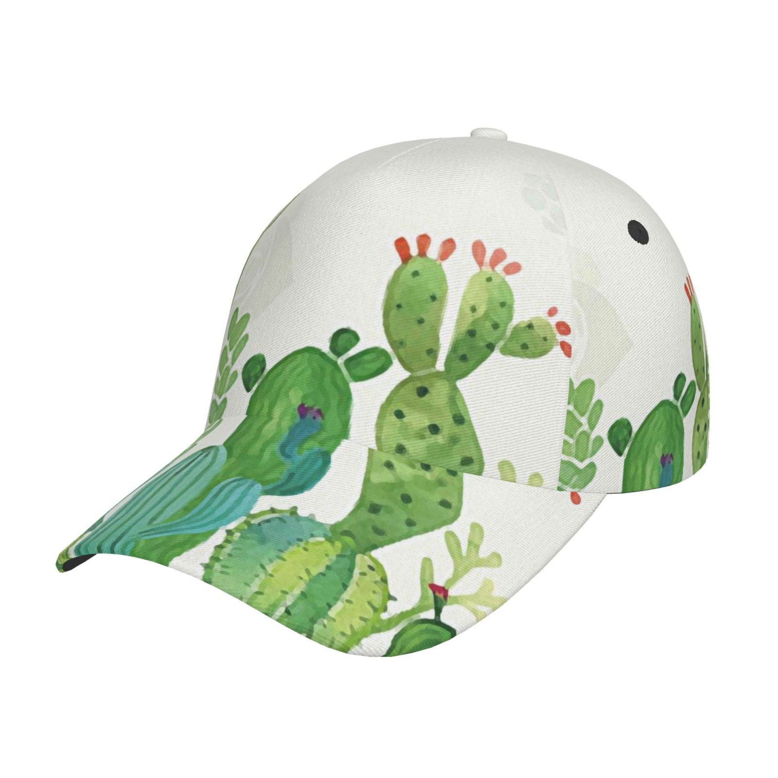 Fotbe Cartoon Cactus Baseball Cap, Cartoon Cactus Print Dad Hat,Outdoor ...