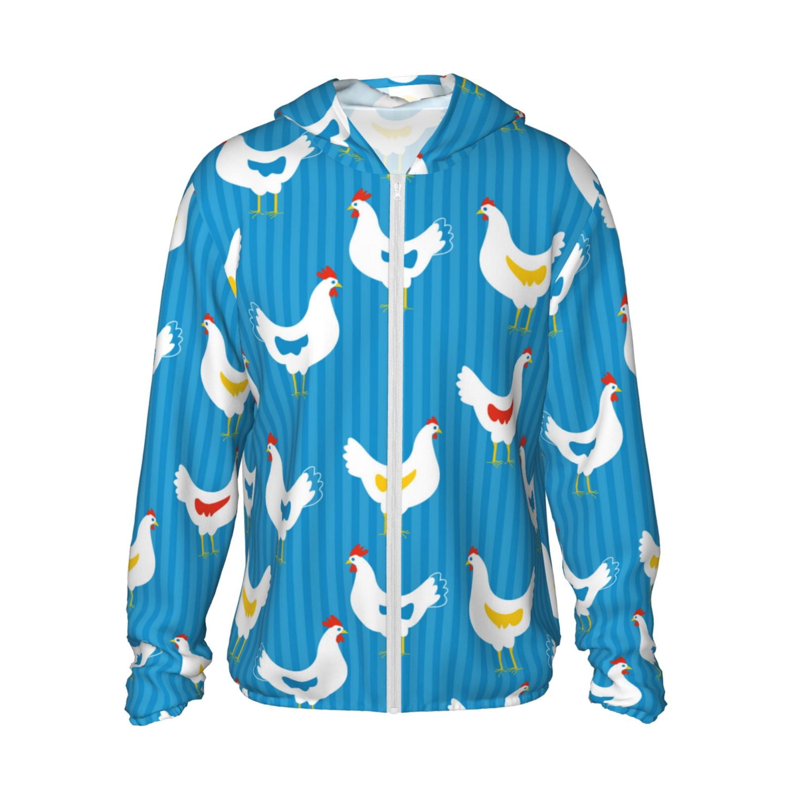 Fotbe Cartoon Chicken Men's Women's UPF 50+ Sun Protection Jacket ...