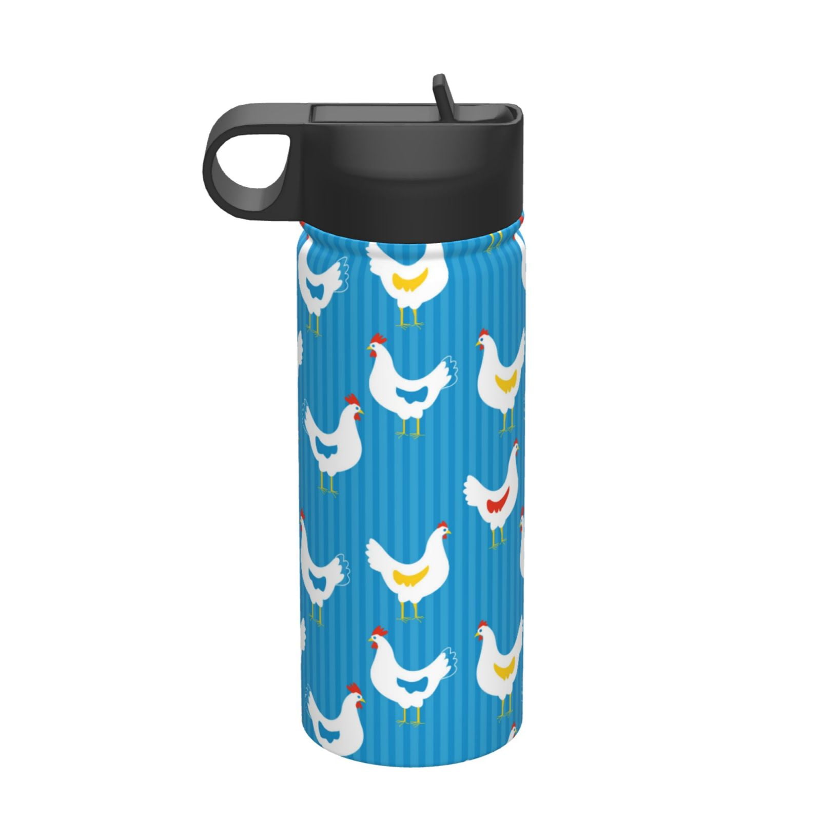 Fotbe Cartoon Chicken Pattern 18oz Sports Insulated Kettle Stainless ...