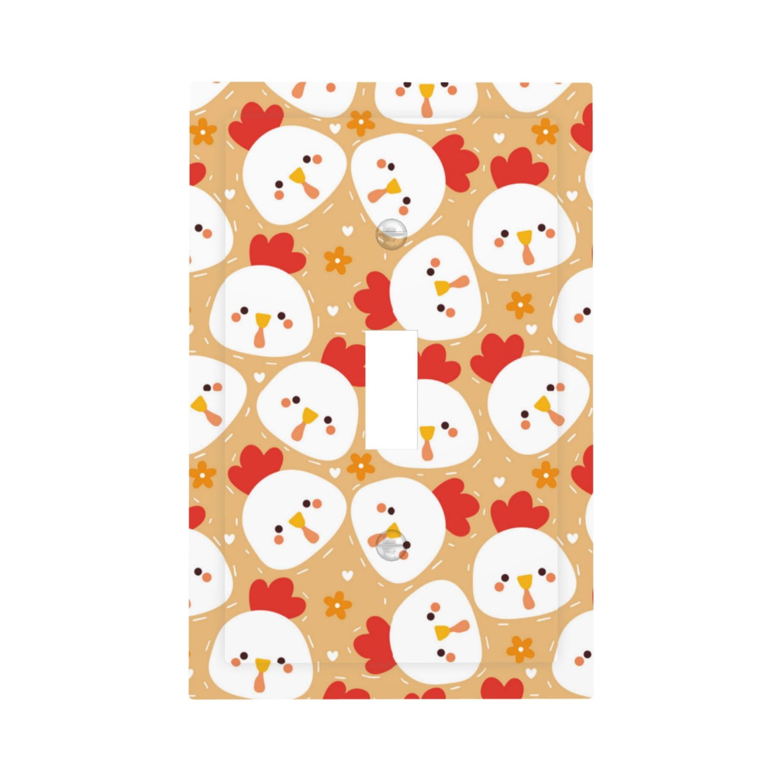 Fotbe Cartoon Chicken Print Duplex Receptacle Wall Plate, 1-Gang 5.0 ...