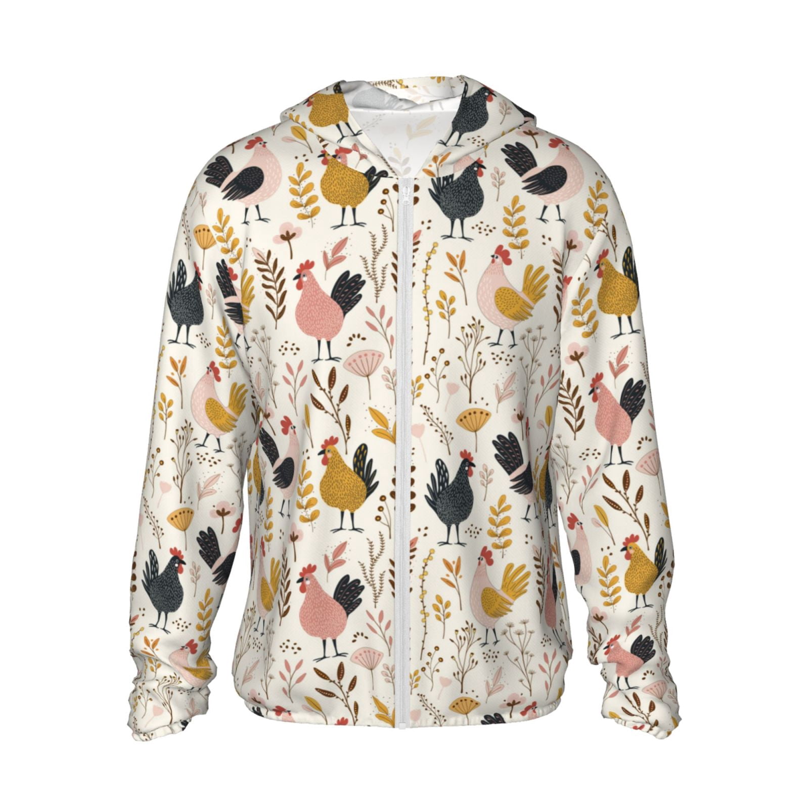 Fotbe Cartoon Chickens Men's Women's UPF 50+ Sun Protection Jacket ...
