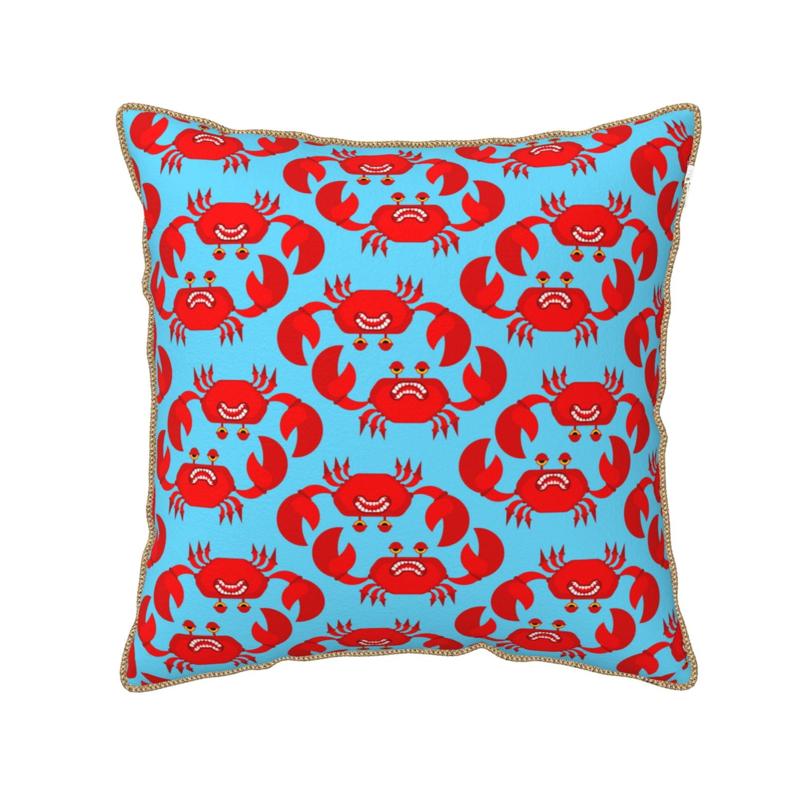 Fotbe Cartoon Crabs Pattern Velvet Decorative Throw Pillow Covers with ...