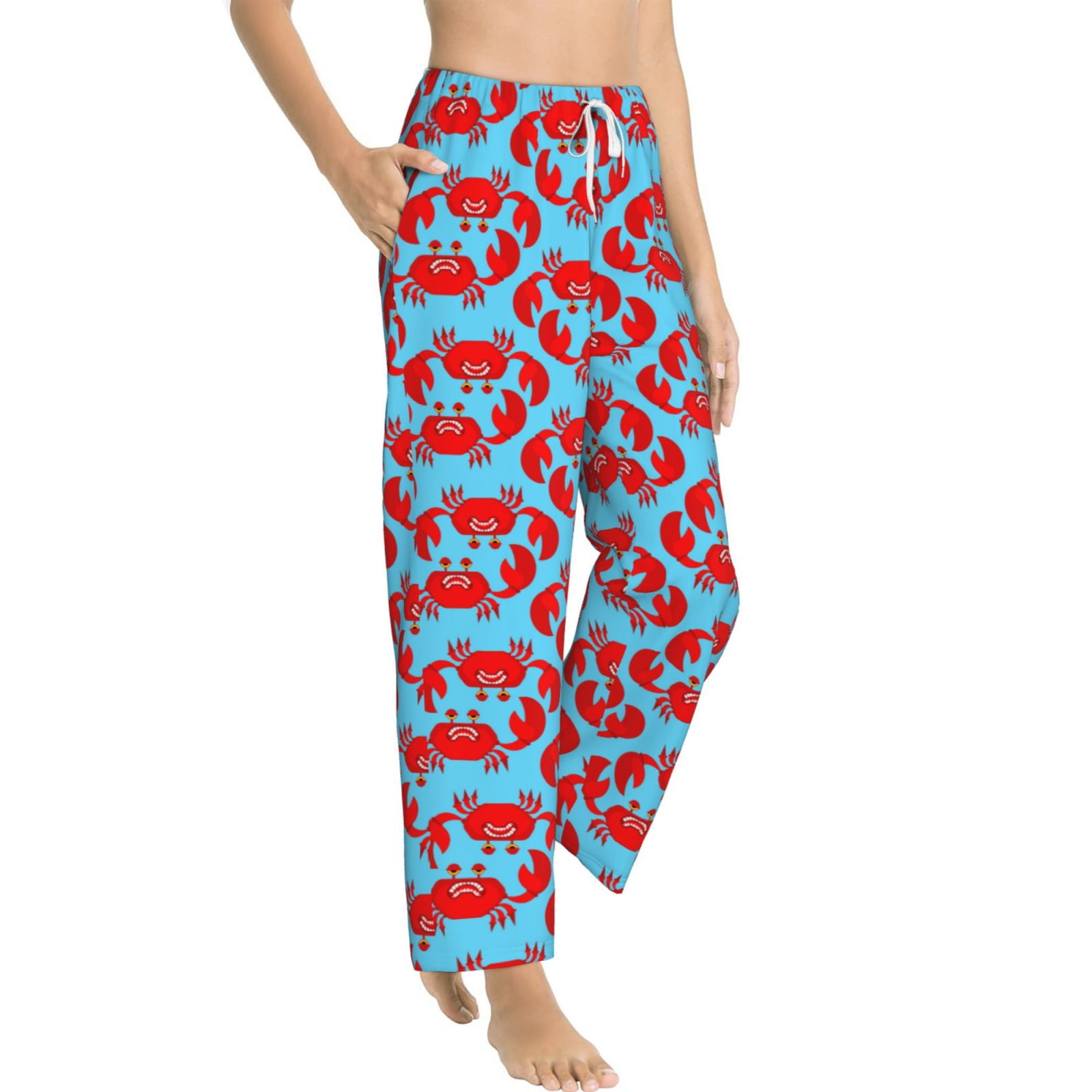 Fotbe Cartoon Crabs Women's Pajama Pants,Sleepwear Pants,Pj Bottoms ...