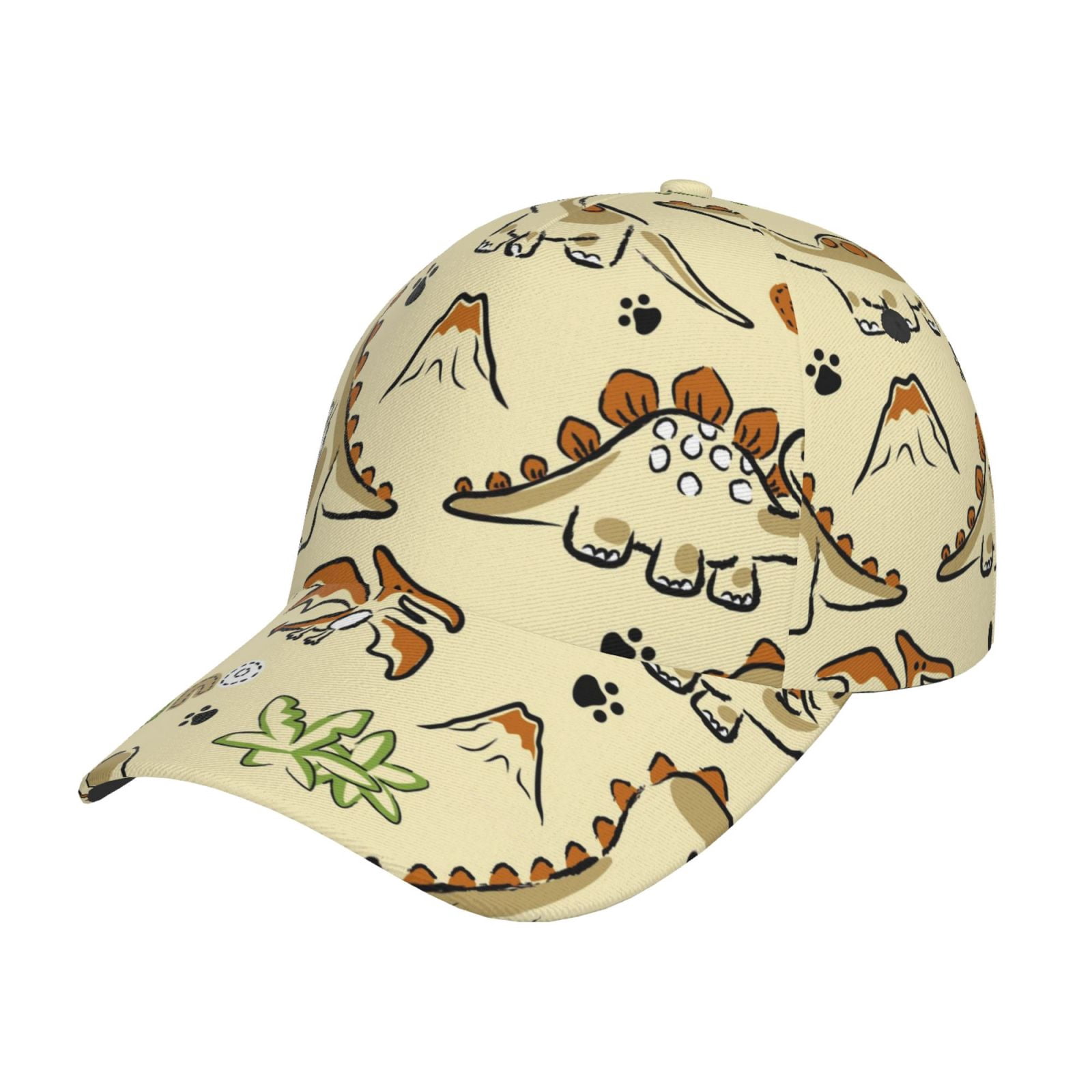 Fotbe Cartoon Dinosaurs Baseball Cap, Cartoon Dinosaurs Print Dad Hat ...