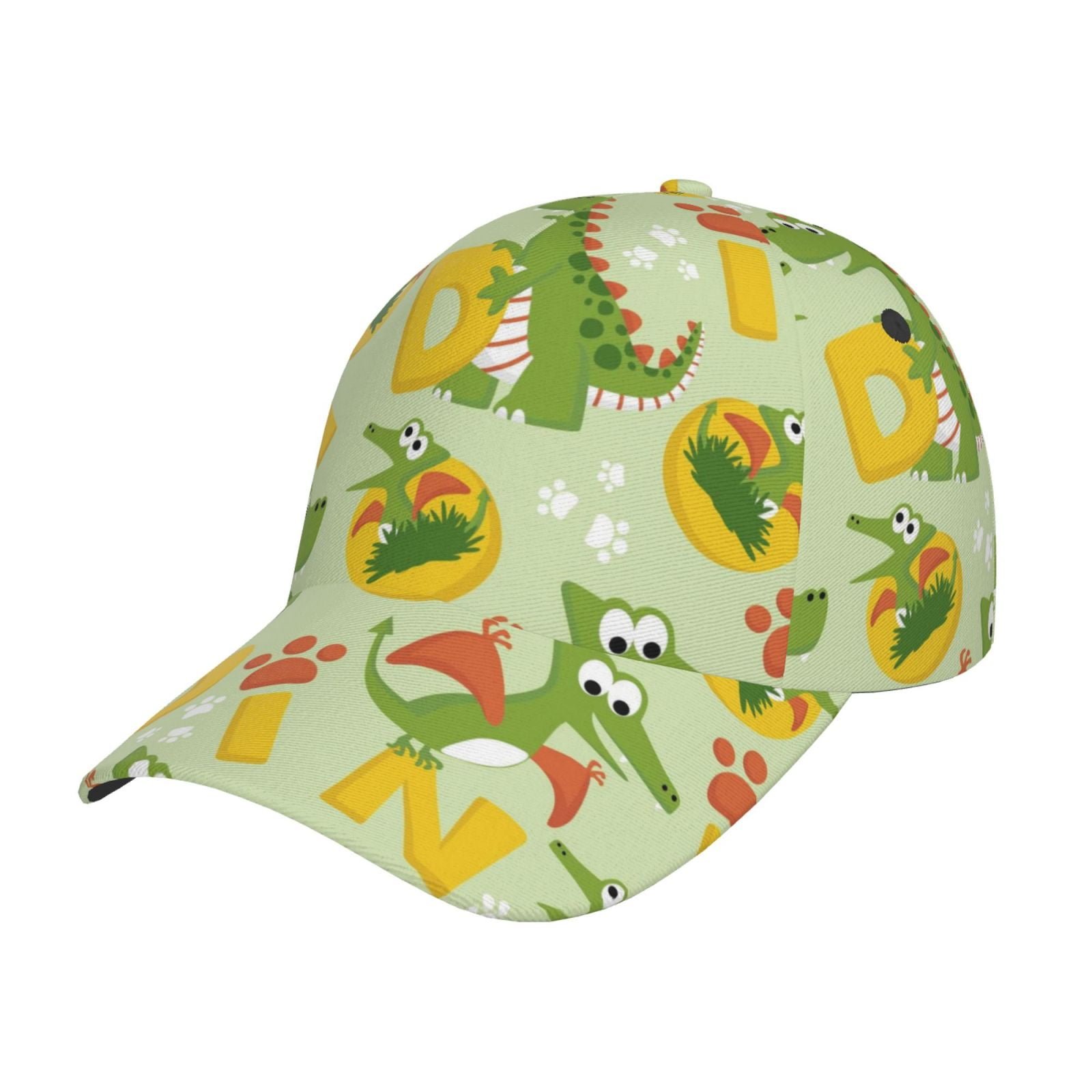 Fotbe Cartoon Dinosaurs Baseball Cap, Cartoon Dinosaurs Print Dad Hat ...