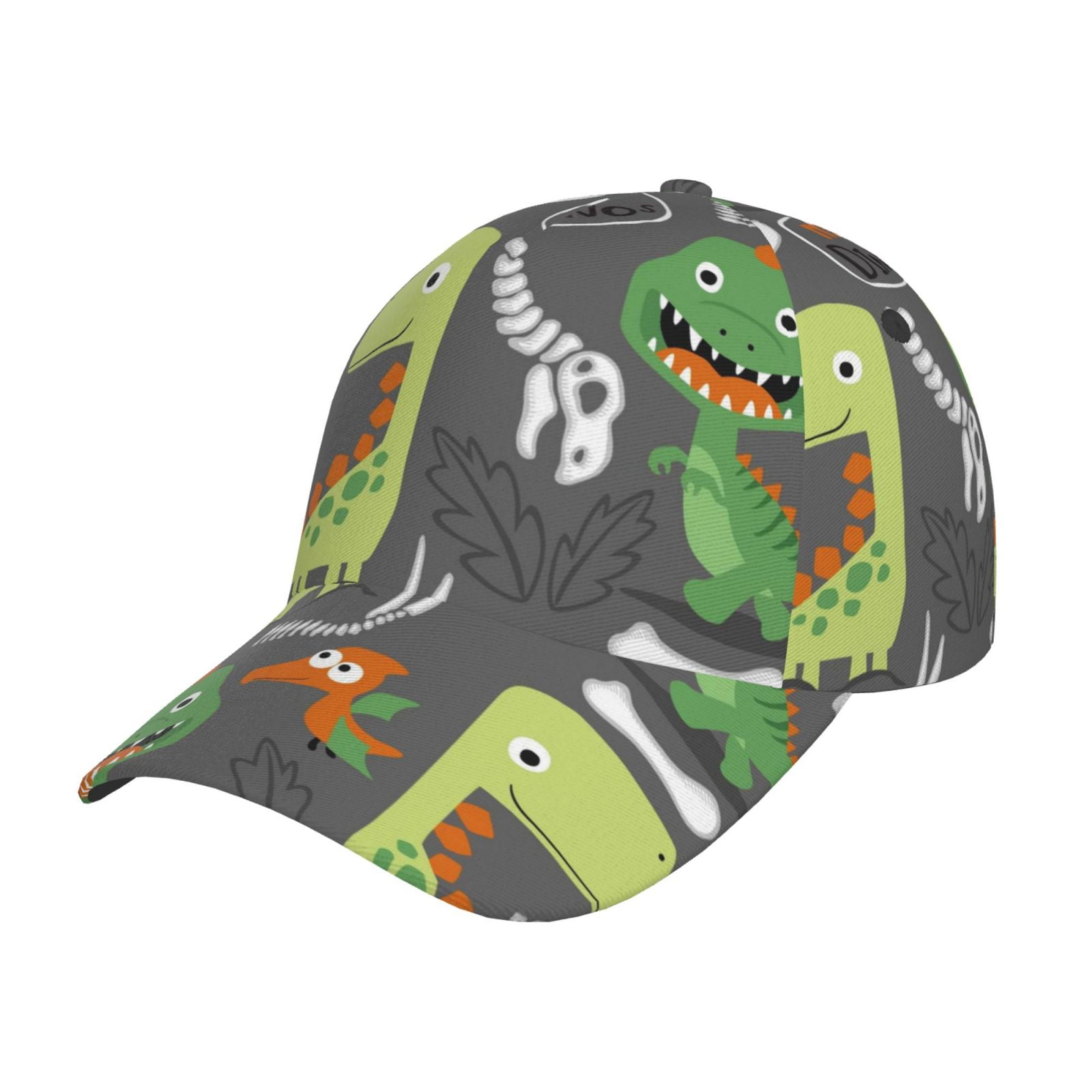 Fotbe Cartoon Dinosaurs Baseball Cap, Cartoon Dinosaurs Print Dad Hat ...