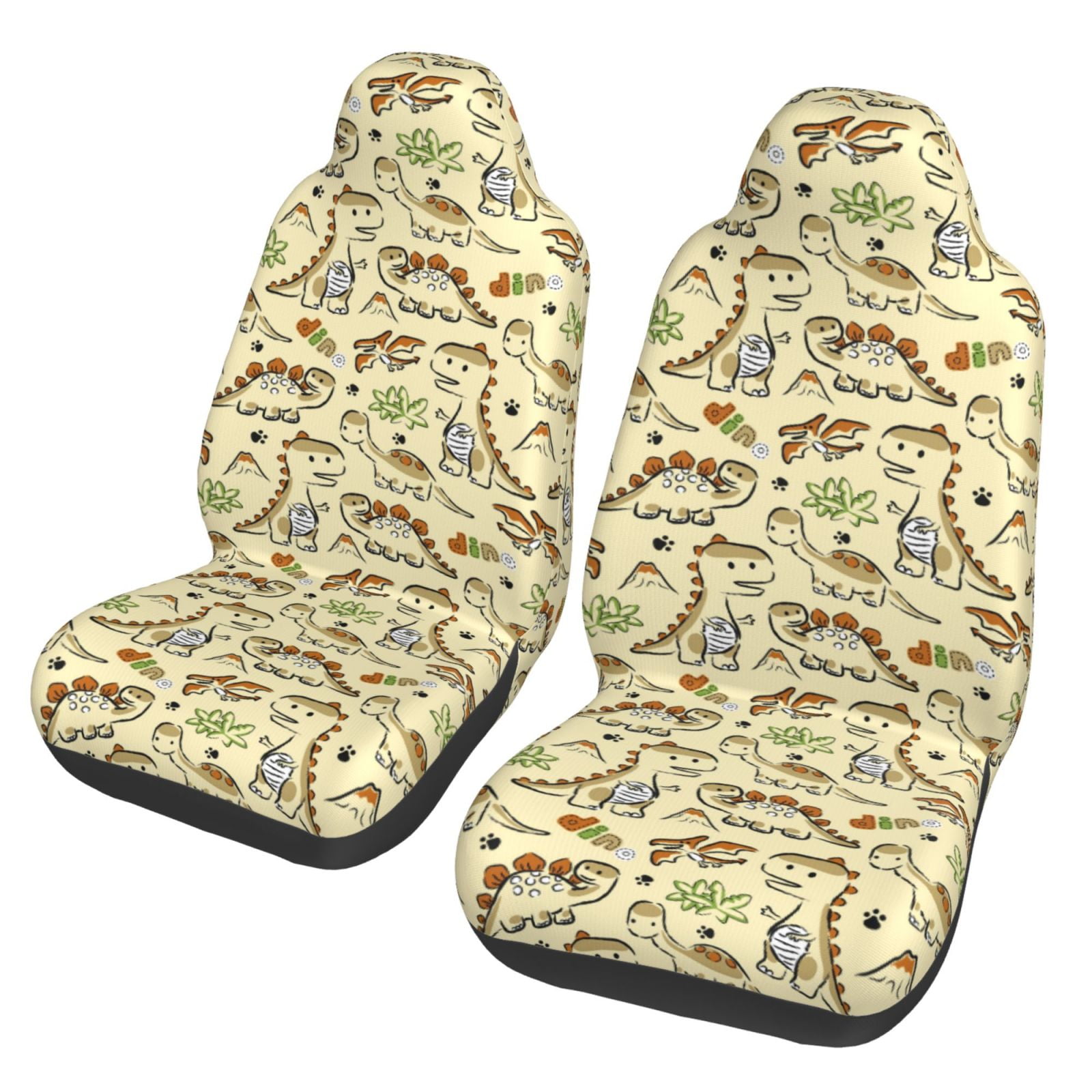 Fotbe Cartoon Dinosaurs Pattern Automotive Seat Covers for Cars Trucks ...