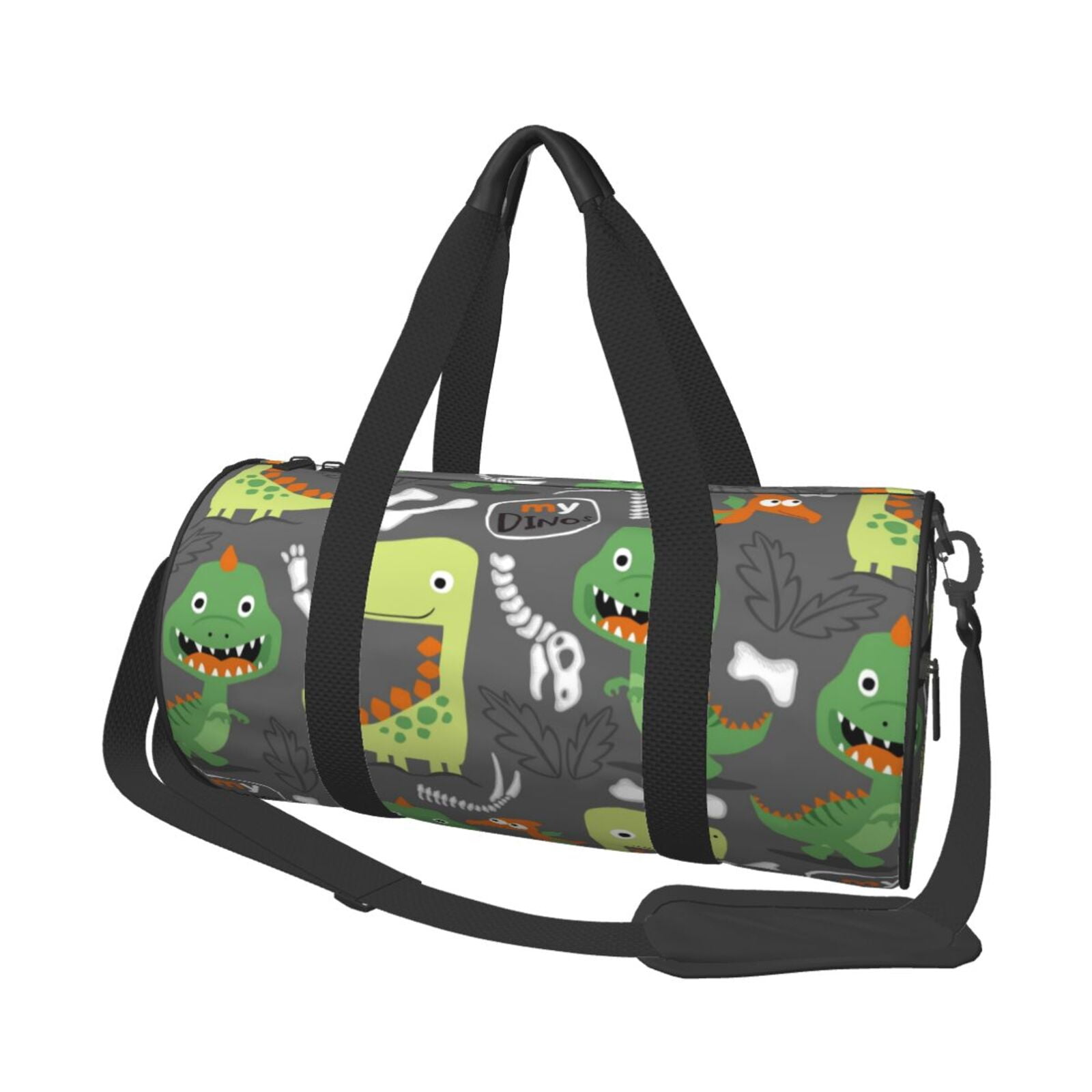 Fotbe Cartoon Dinosaurs Pattern Foldable Sports Gym Bag with Wet Dry ...