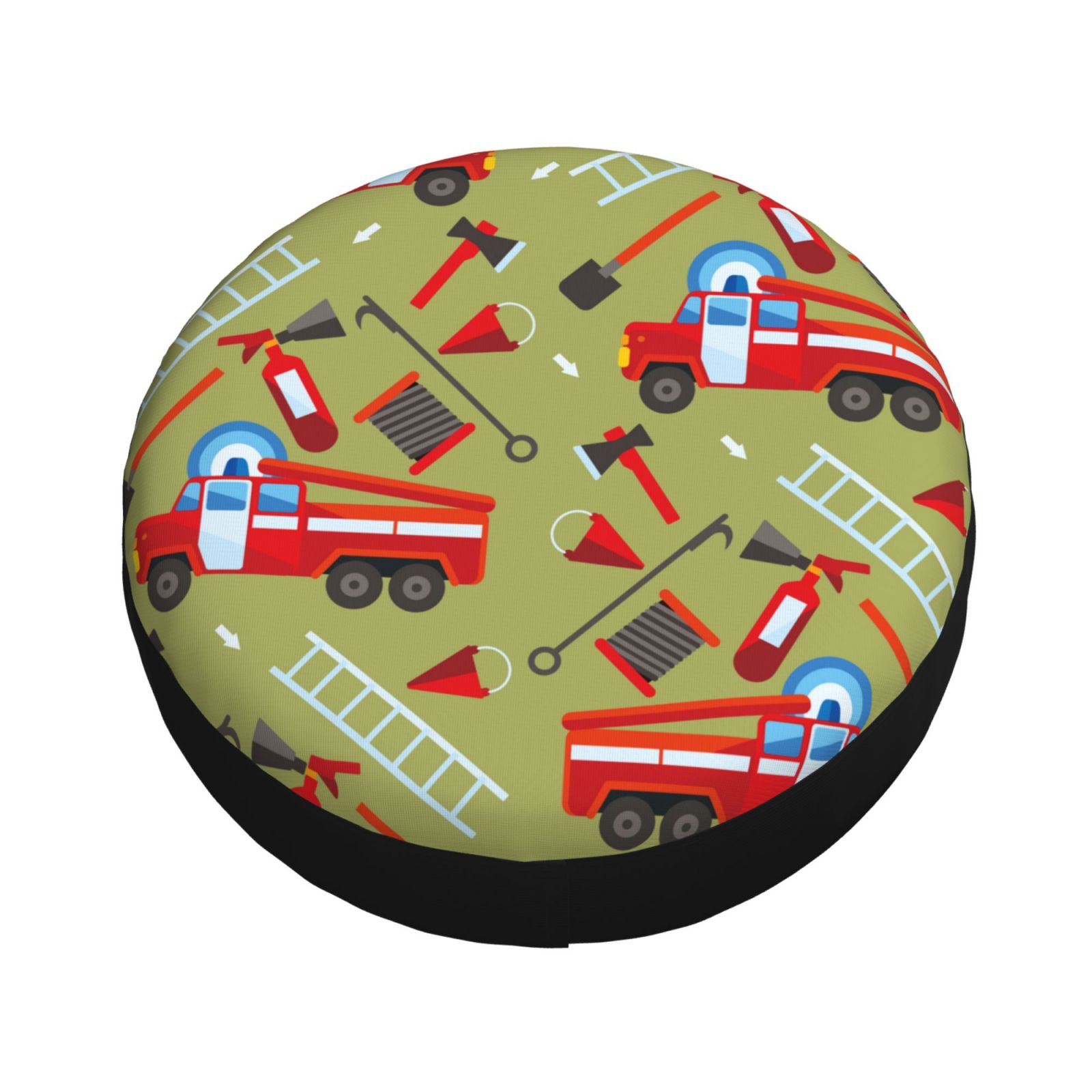 Fotbe Cartoon Fire Truck Spare Tire Cover Thickening Universal Fit for ...