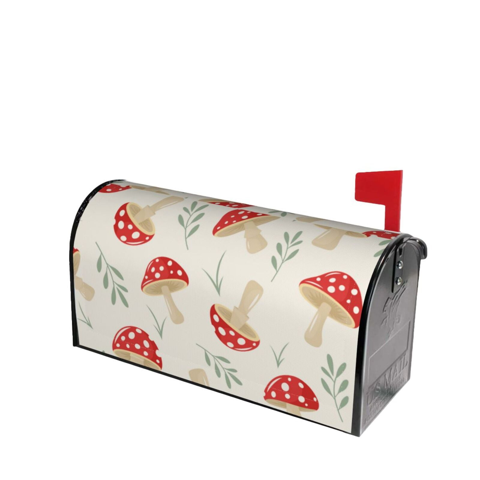 Fotbe Cartoon Flat Mushrooms Mailbox Covers Post Letter Box Cover ...
