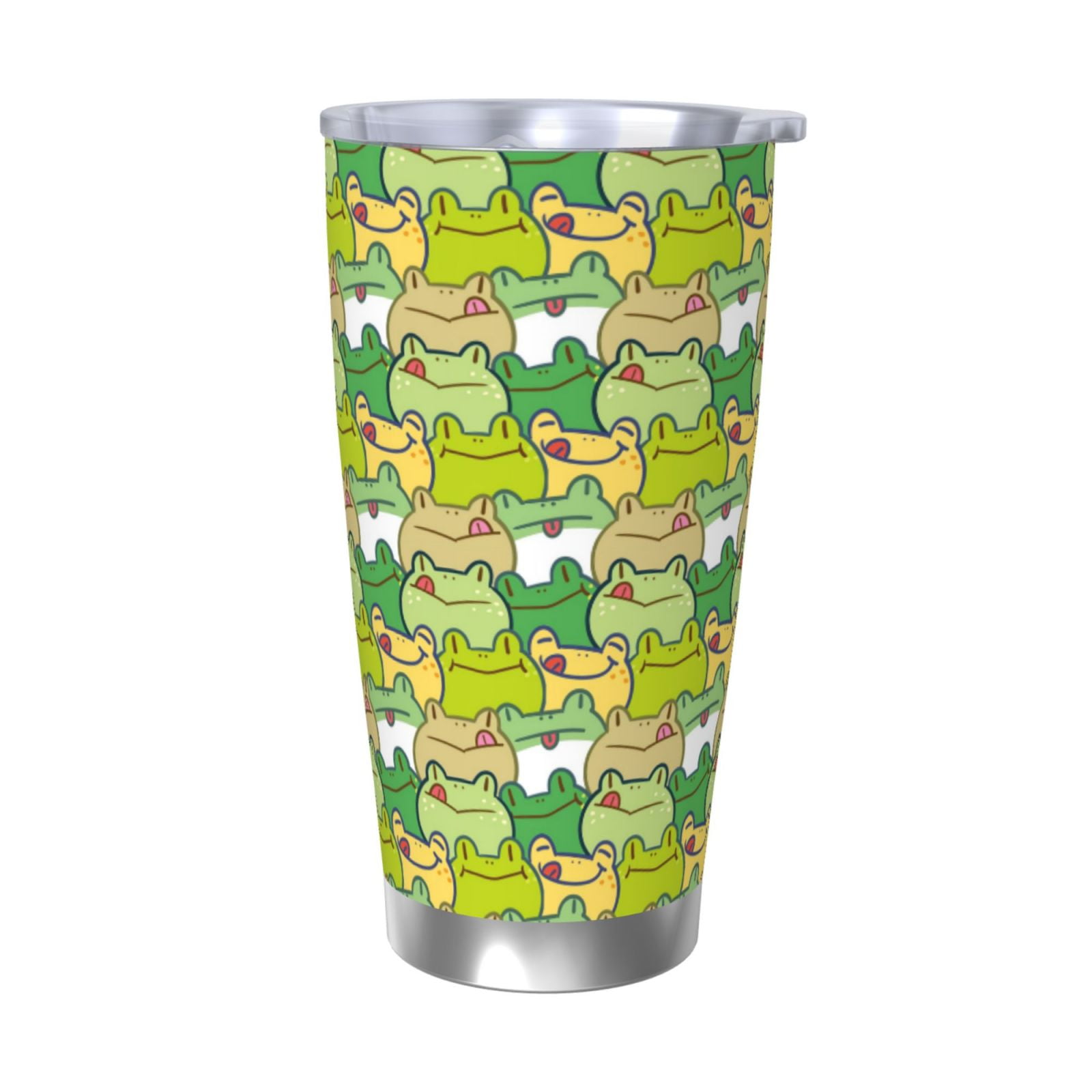 Fotbe Cartoon Frog Pattern 20 oz Tumbler Stainless Steel Vacuum Insulated Coffee Ice Cup Double ...
