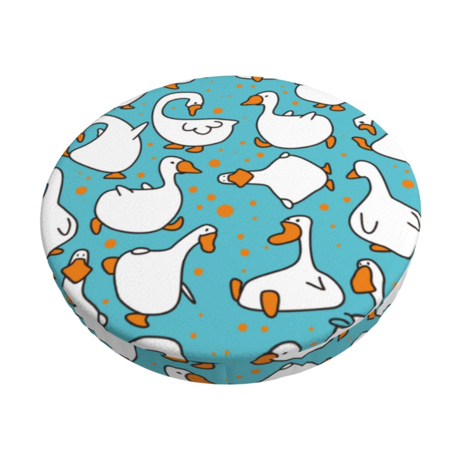 Fotbe Cartoon Funny Goose Stool Covers Round,Waterproof Round Bar Stool ...