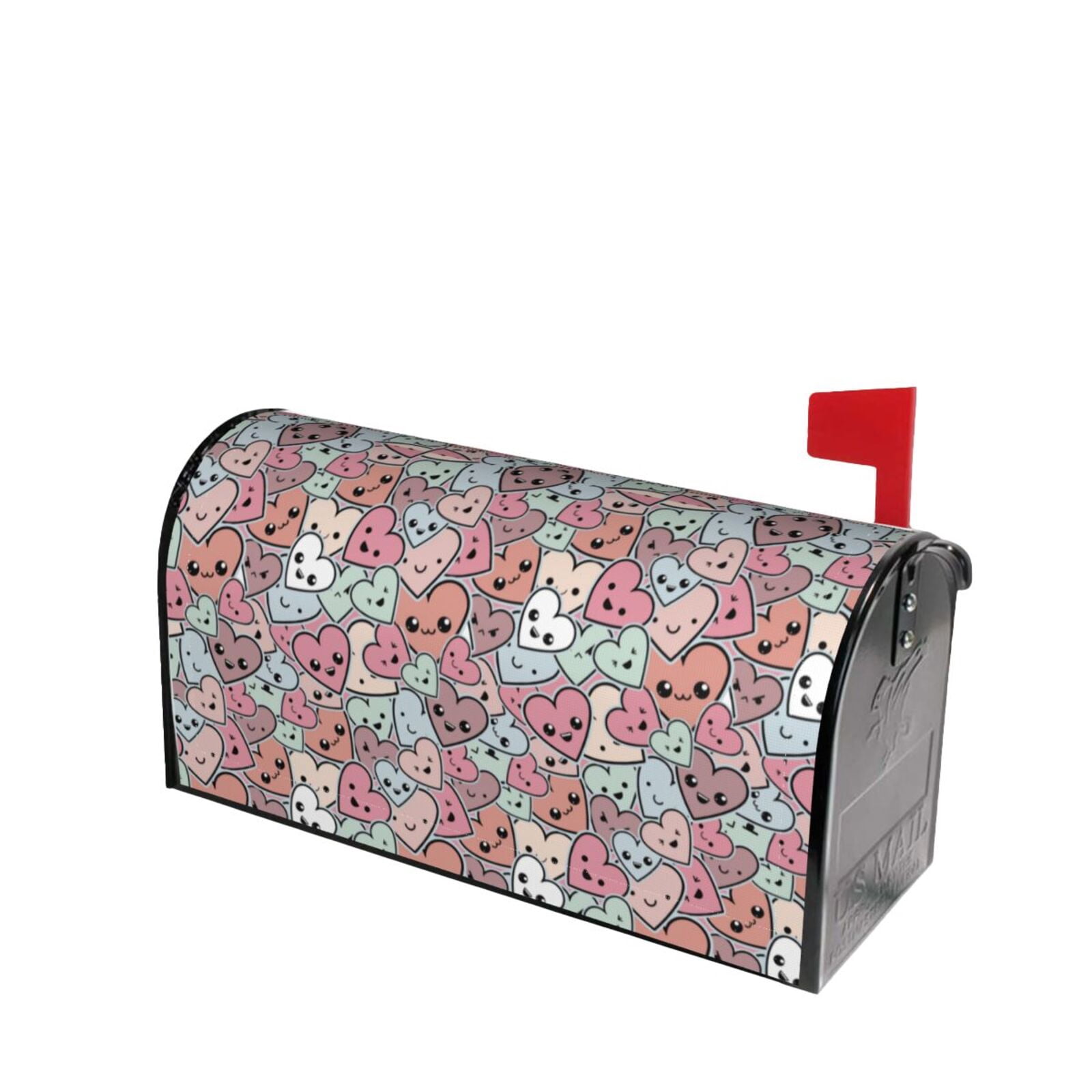 Fotbe Cartoon Hearts Mailbox Covers Post Letter Box Cover Garden Decor ...