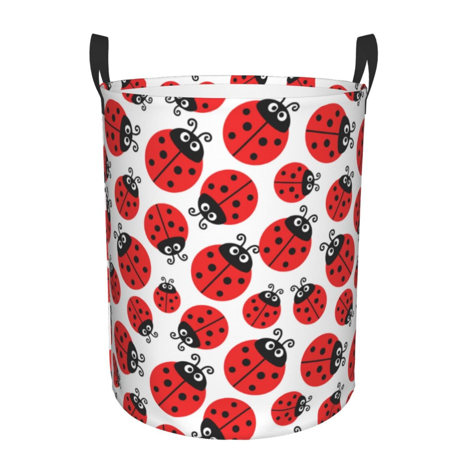 Fotbe Cartoon Ladybug Pattern Laundry Basket with Handles, Waterproof ...