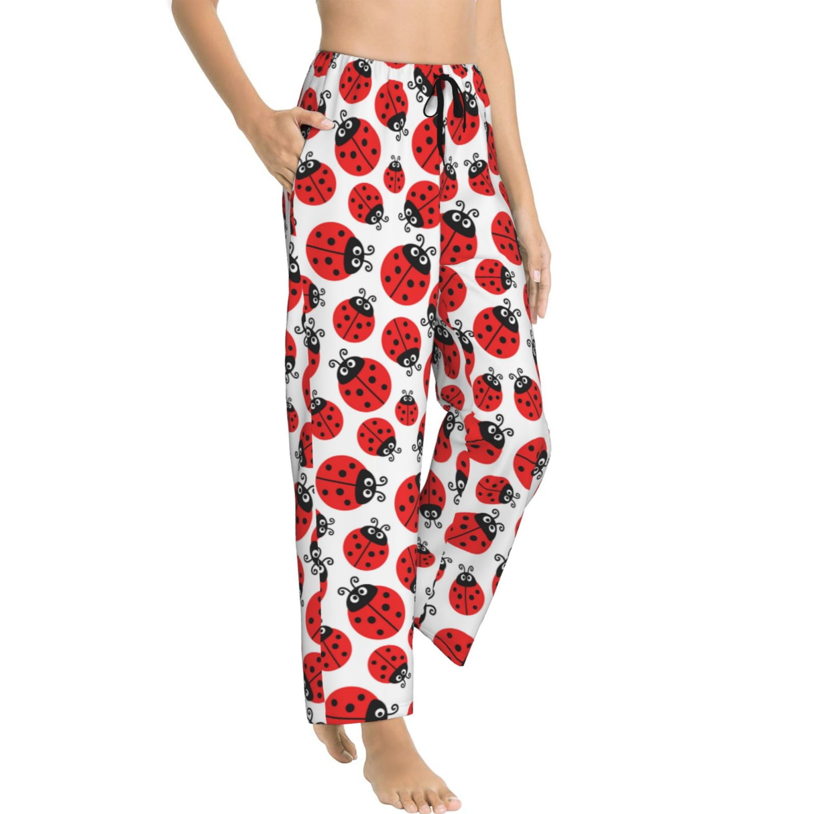 Fotbe Cartoon Ladybug Women's Pajama Pants,Sleepwear Pants,Pj Bottoms ...