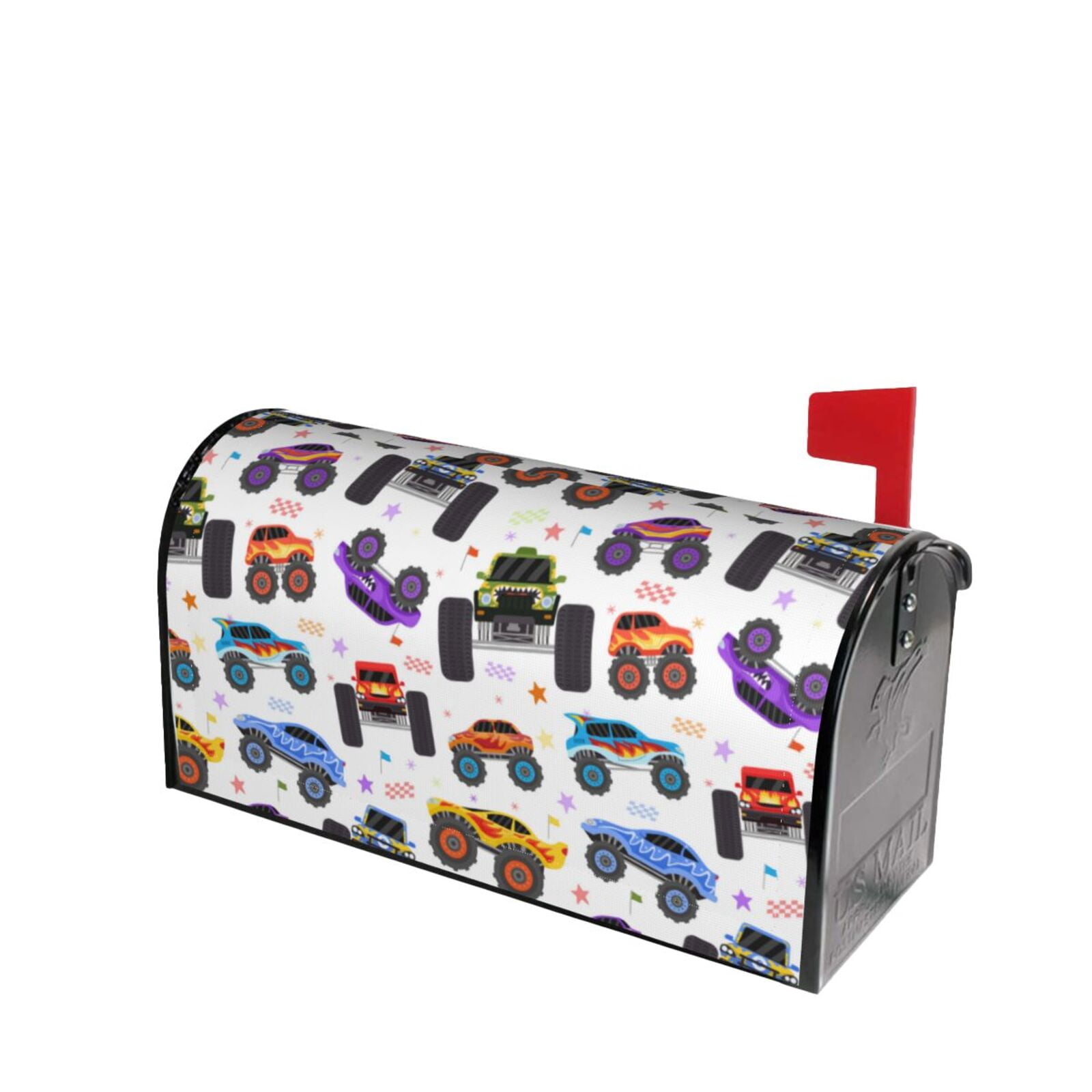 Fotbe Cartoon Monster Trucks1 Mailbox Covers Post Letter Box Cover ...