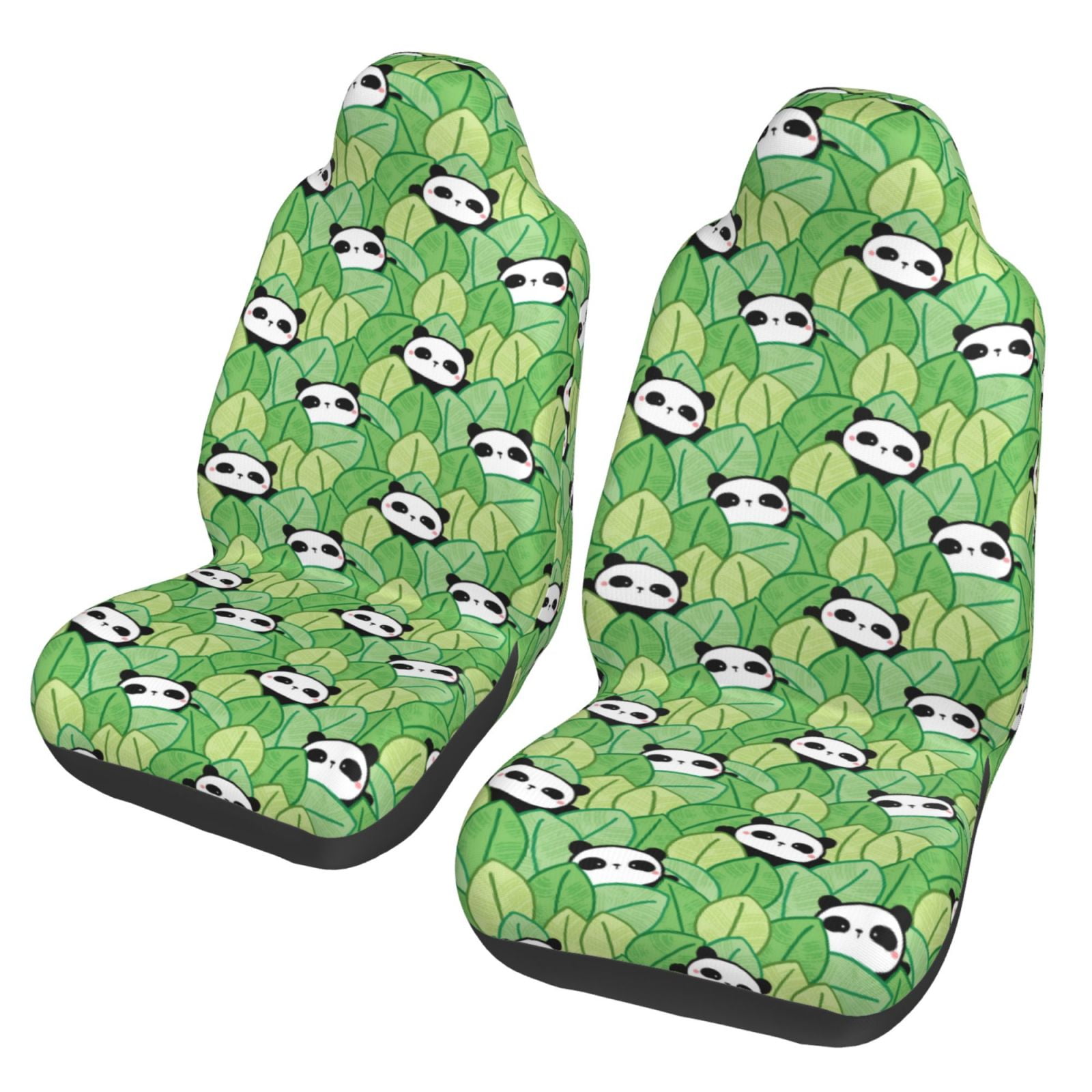 Fotbe Cartoon Panda And Leaf 1 Pattern Automotive Seat Covers for Cars ...