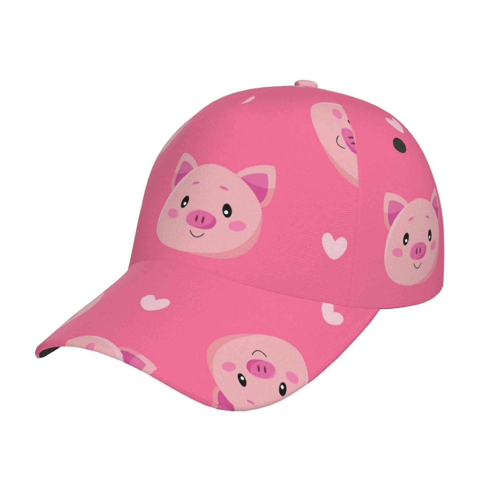 Fotbe Cartoon Pigs And Hearts Baseball Cap, Cartoon Pigs And Hearts ...