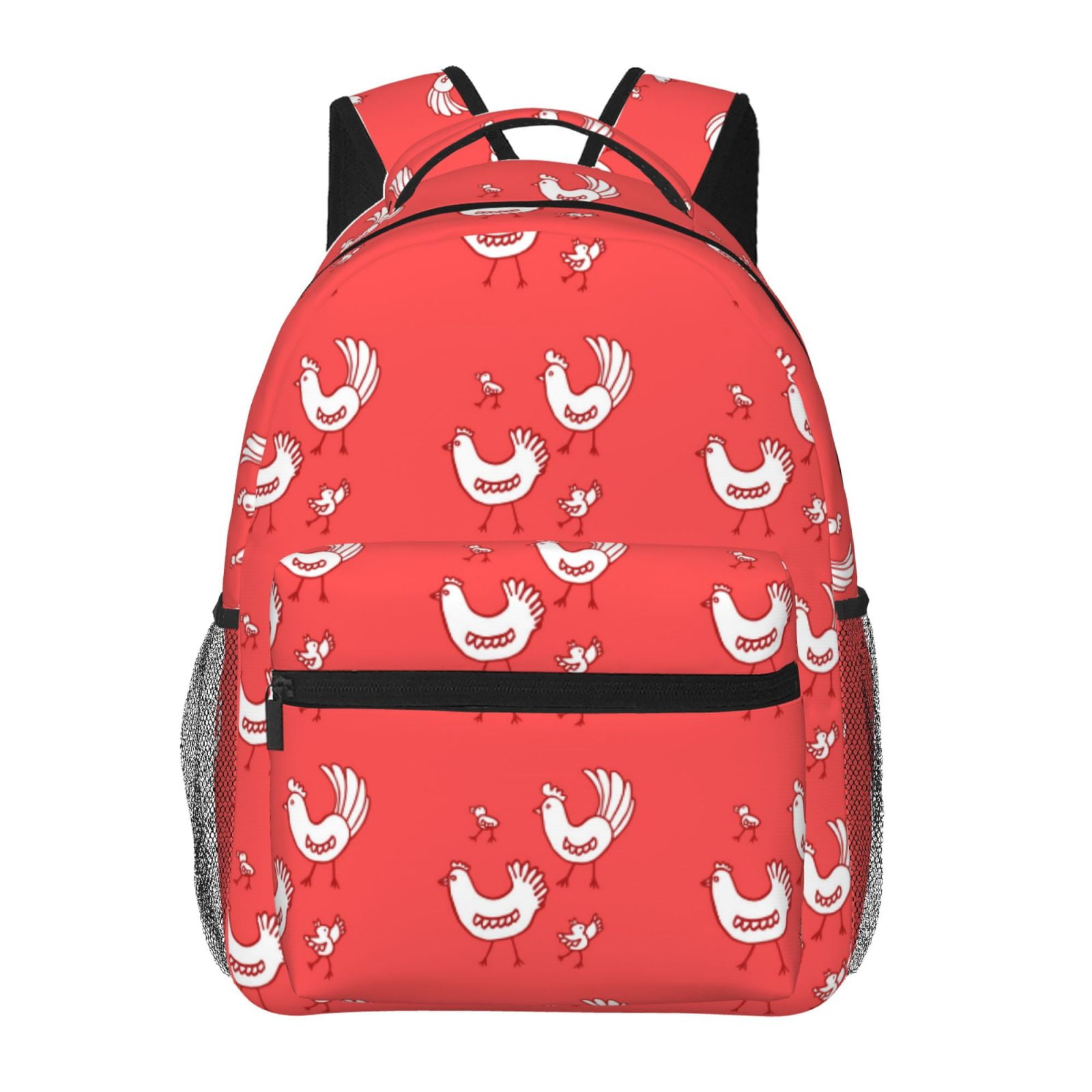 Fotbe Cartoon Rooster Pattern Casual Backpack for School, Travel, and ...
