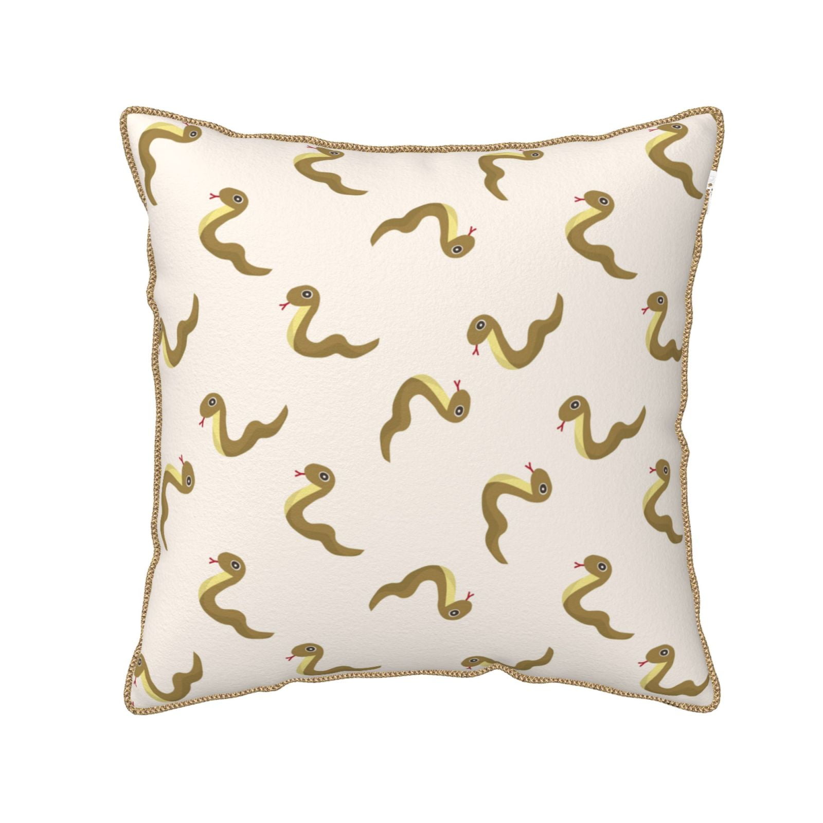 Fotbe Cartoon Snake Pattern Velvet Decorative Throw Pillow Covers with ...