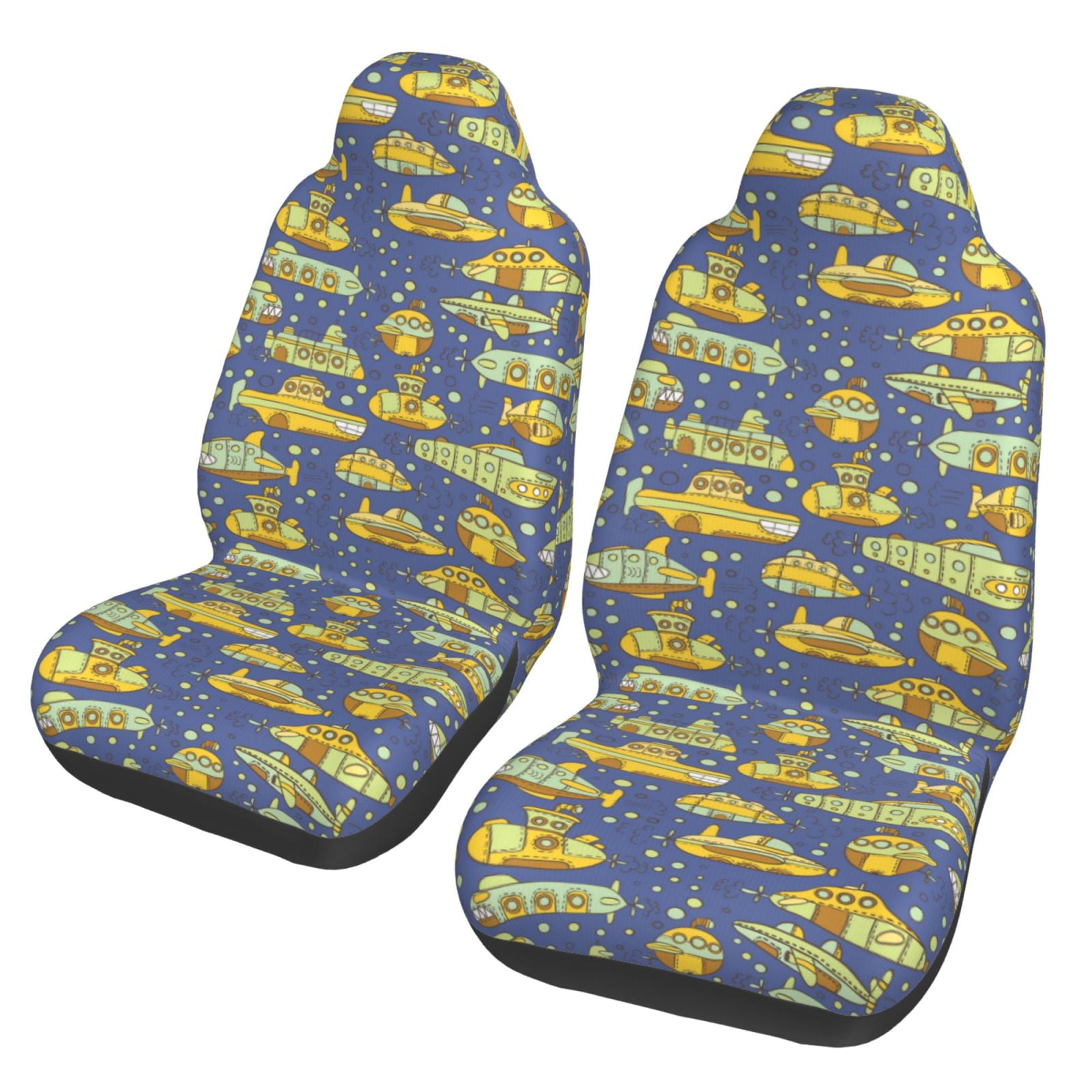 Fotbe Cartoon Submarines Pattern Automotive Seat Covers for Cars Trucks ...