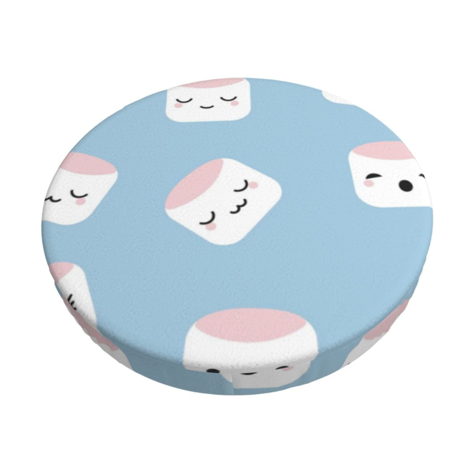 Fotbe Cartoon Sushi Stool Covers Round,Waterproof Round Bar Stool ...