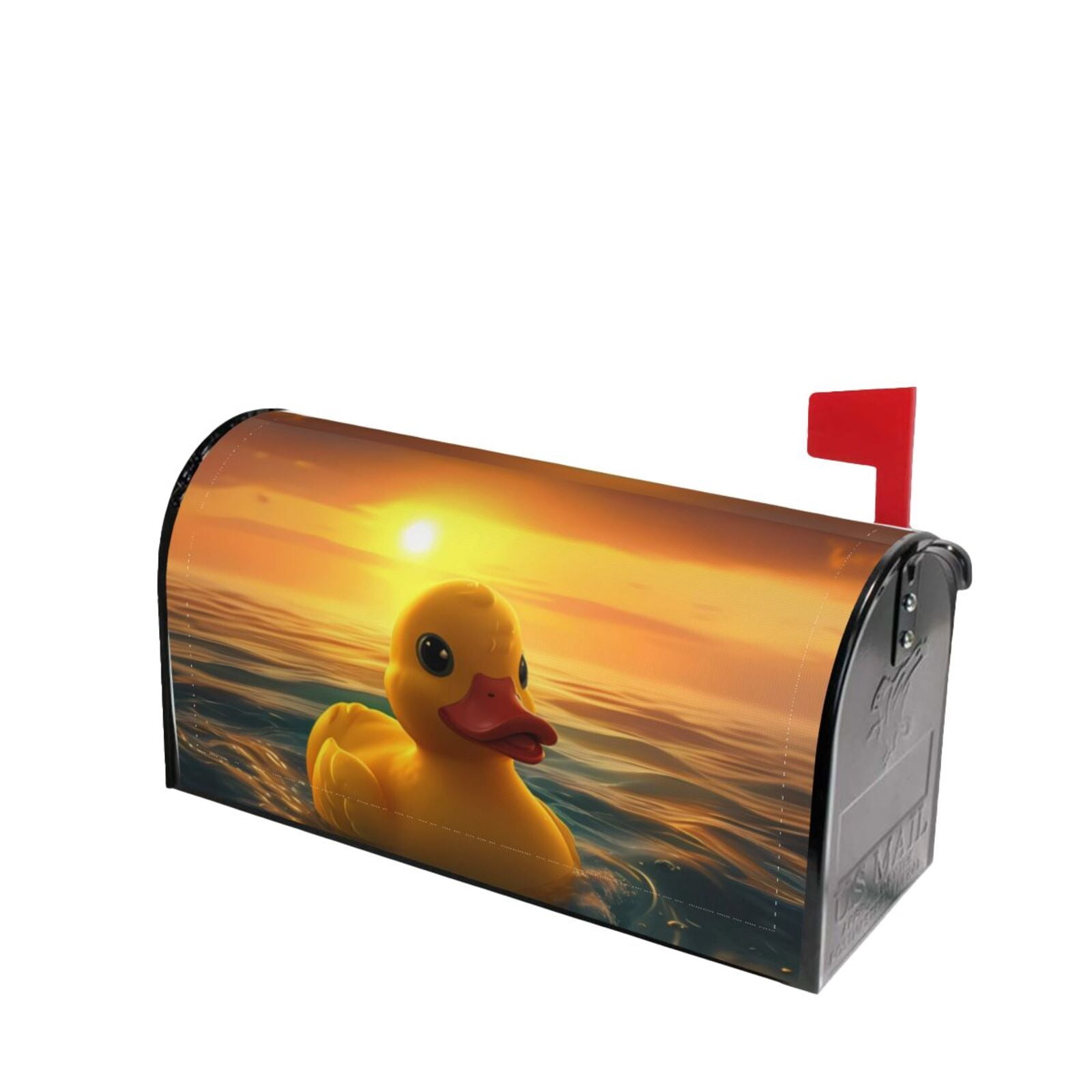 Fotbe Cartoon Swimming Yellow Duck Mailbox Covers Post Letter Box Cover ...
