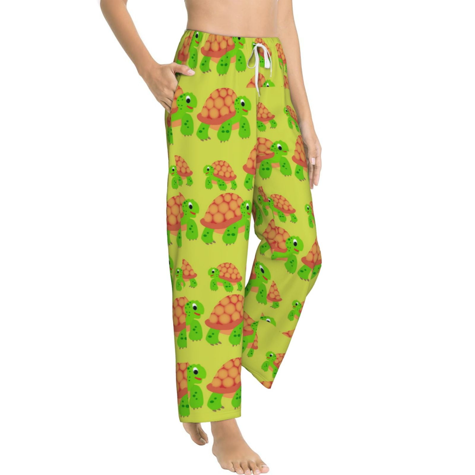Fotbe Cartoon Turtles 1 Women's Pajama Pants,Sleepwear Pants,Pj Bottoms ...