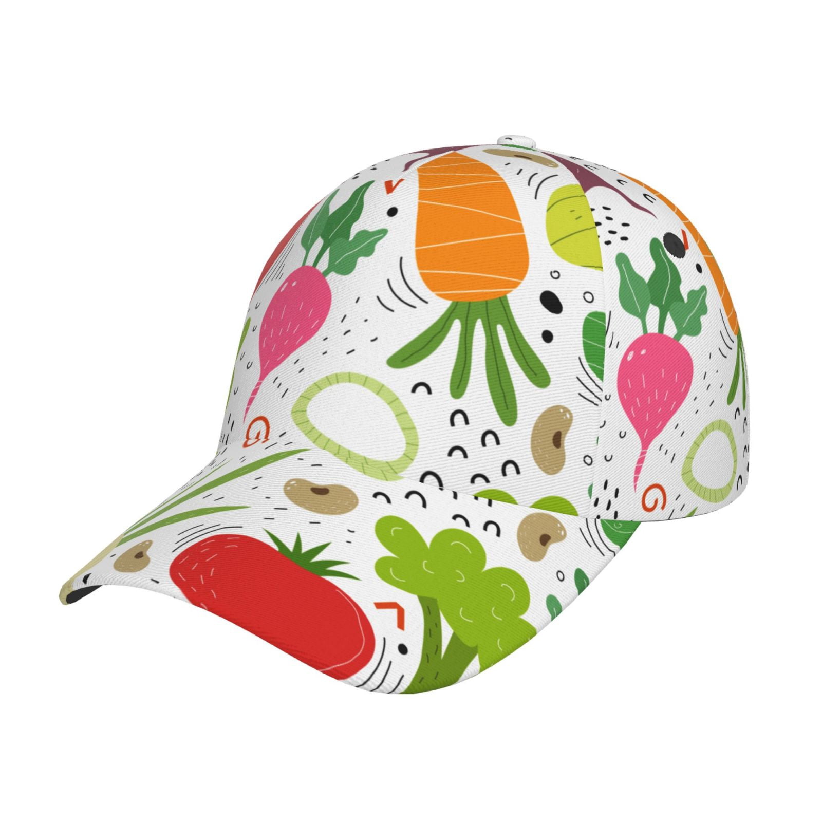 Fotbe Cartoon Vegetables Baseball Cap, Cartoon Vegetables Print Dad Hat ...