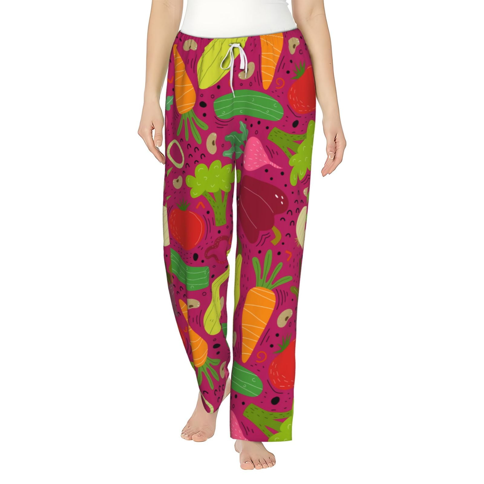 Fotbe Cartoon Vegetables Women's Pajama Pants,Sleepwear Pants,Pj ...