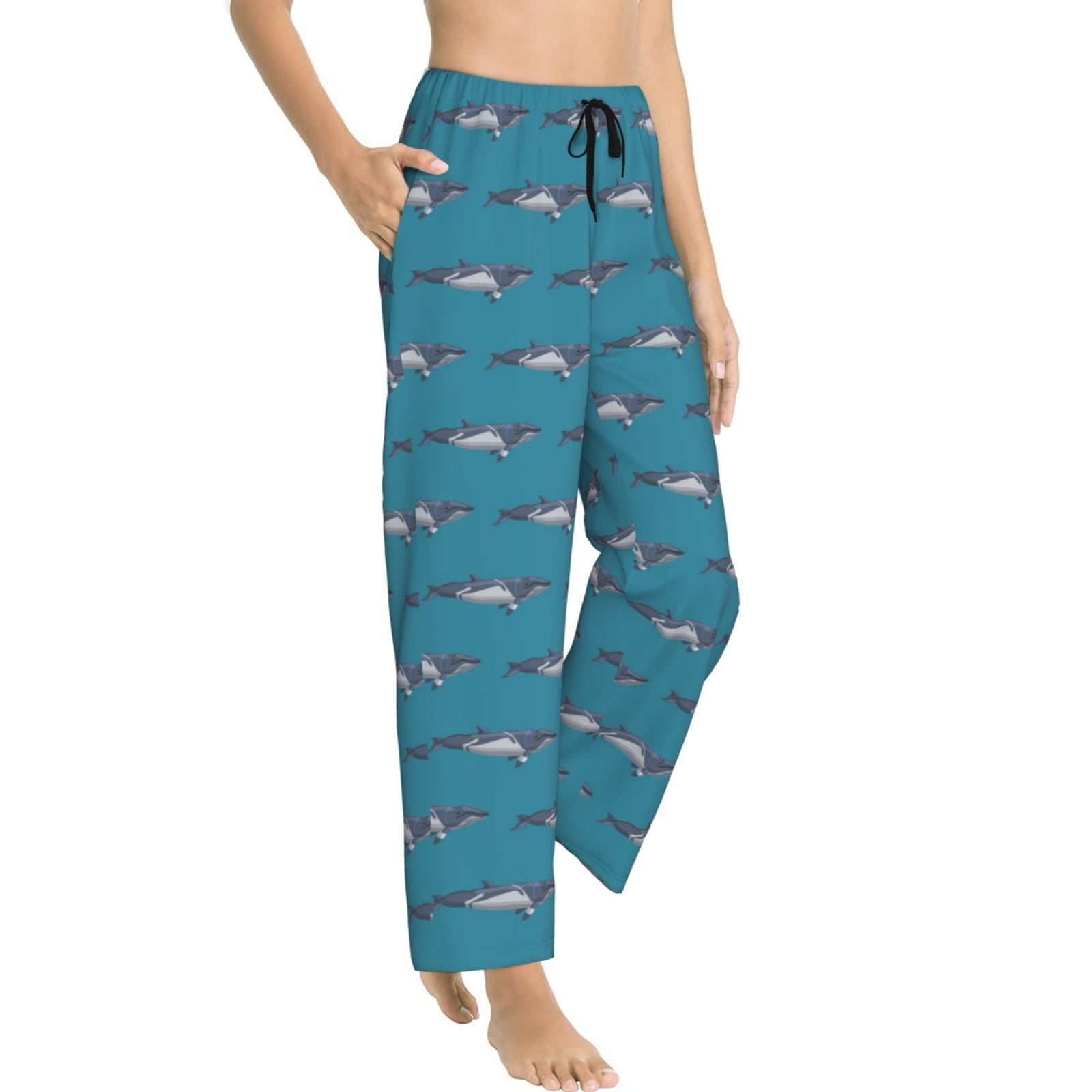 Fotbe Cartoon Whale Women's Pajama Pants,Sleepwear Pants,Pj Bottoms ...