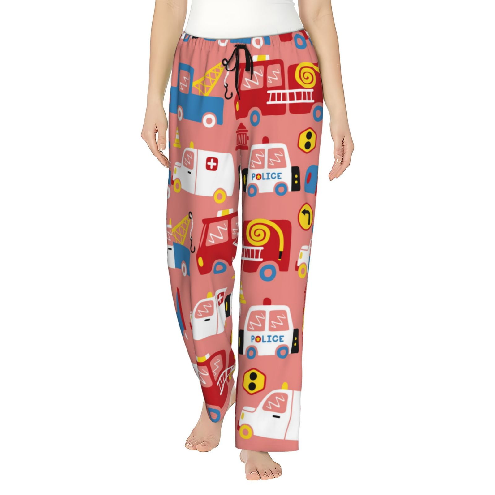 Fotbe Cartoon with Traffic Elements Women's Pajama Pants,Sleepwear ...