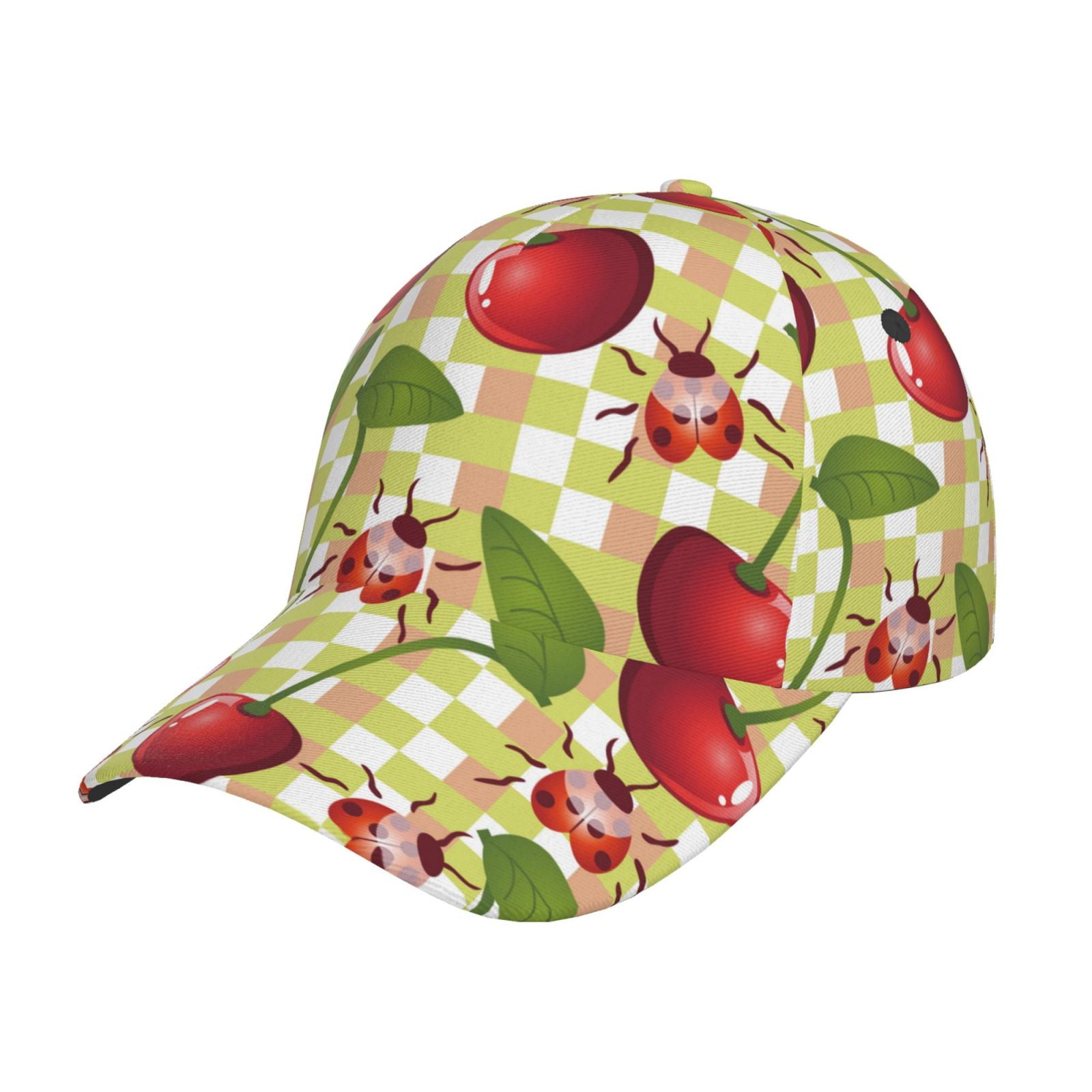 Fotbe Cherries And Ladybirds Baseball Cap, Cherries And Ladybirds Print ...