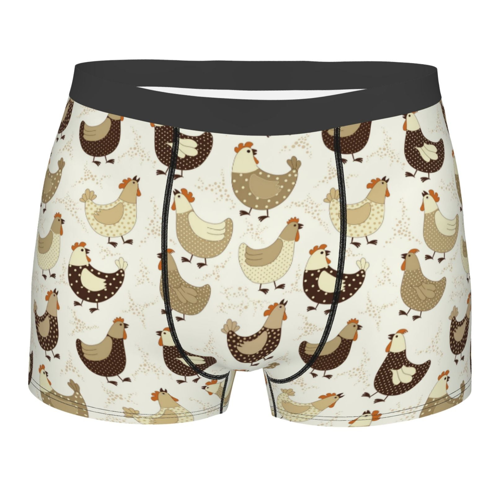 Fotbe Chicken Cartoon Men’s Total Support Pouch Boxer Briefs, X-Temp Cooling, Moisture-Wicking ...