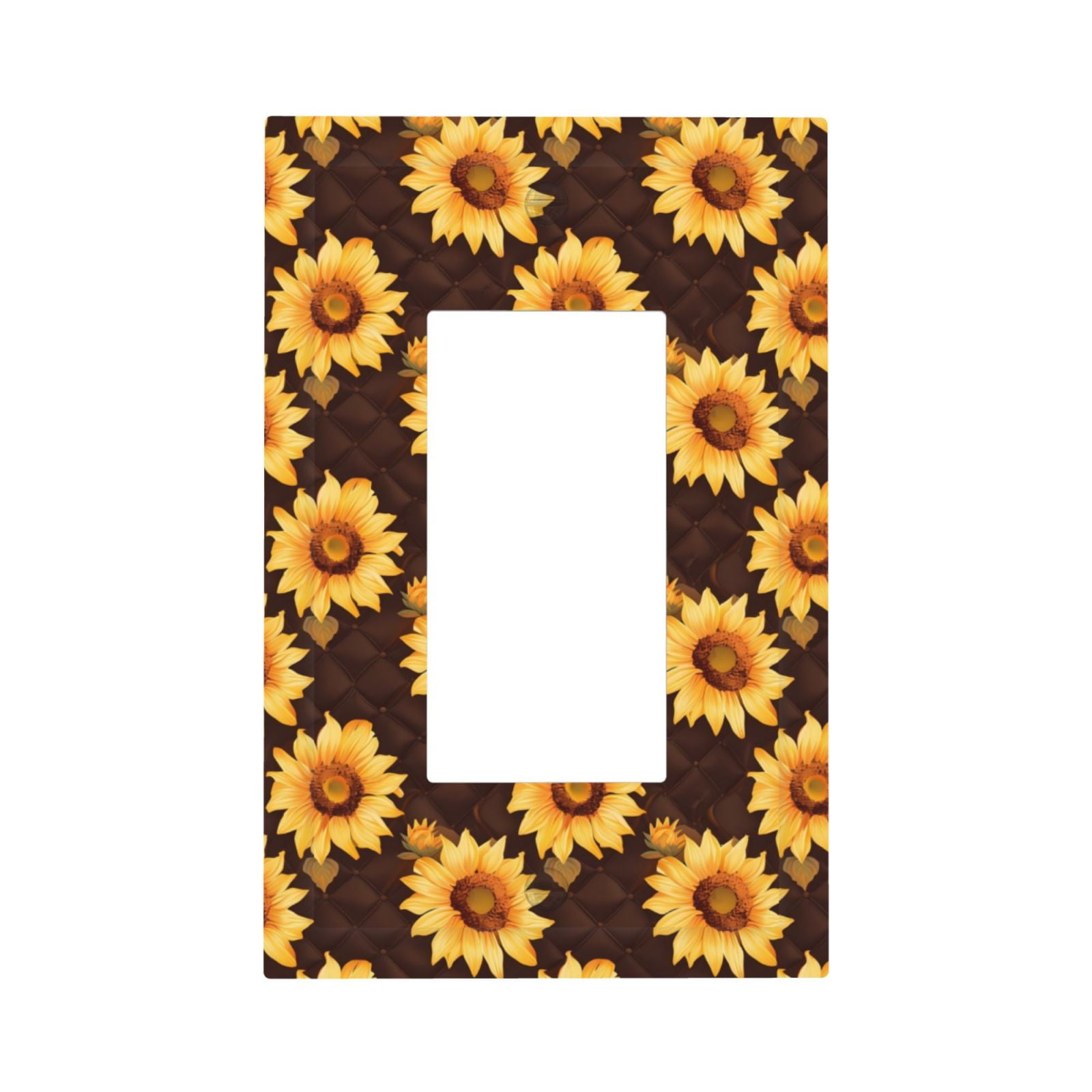 Fotbe Chocolate Plaid Sunflower A Print Duplex Receptacle Wall Plate, 1 ...